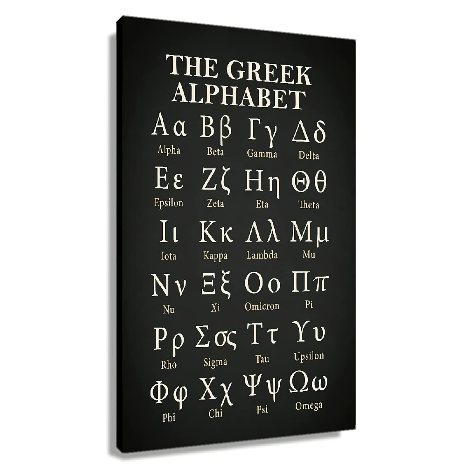 Educational Greek Alphabet Posters for Classroom Wall Art Prints Canvas ...