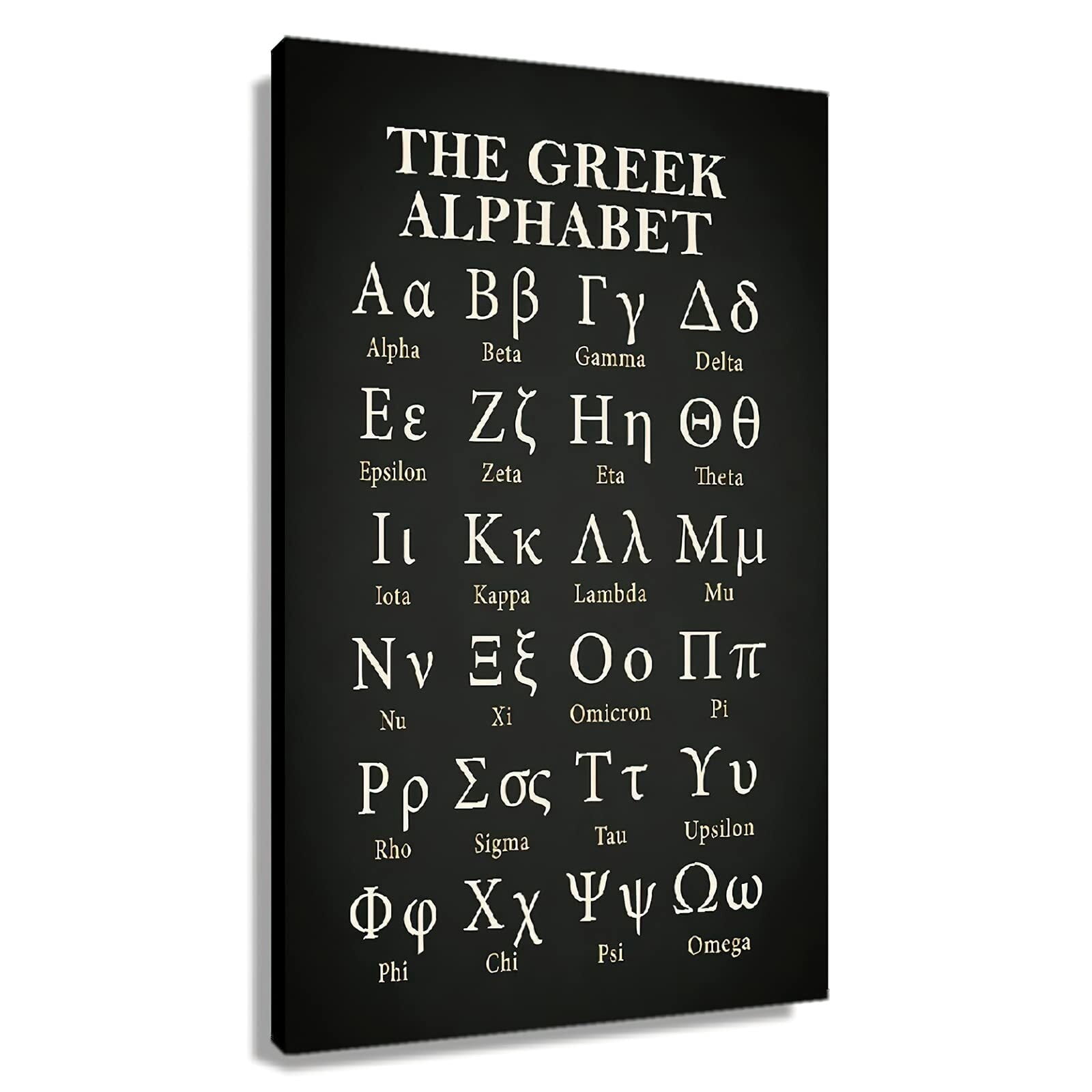 Educational Greek Alphabet Posters for Classroom Wall-Art Prints Canvas ...