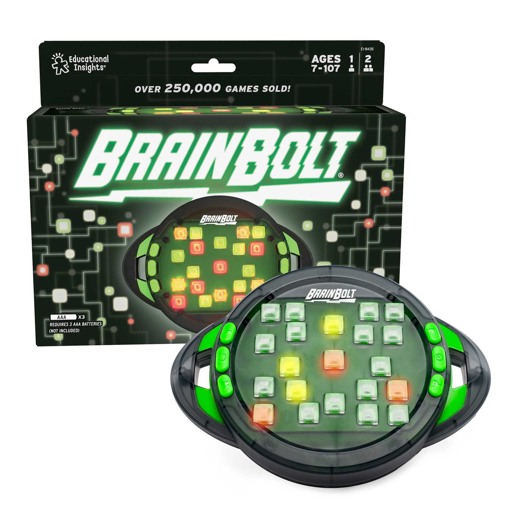 Educational Insights BrainBolt Handheld STF9 Electronic Memory Game ...