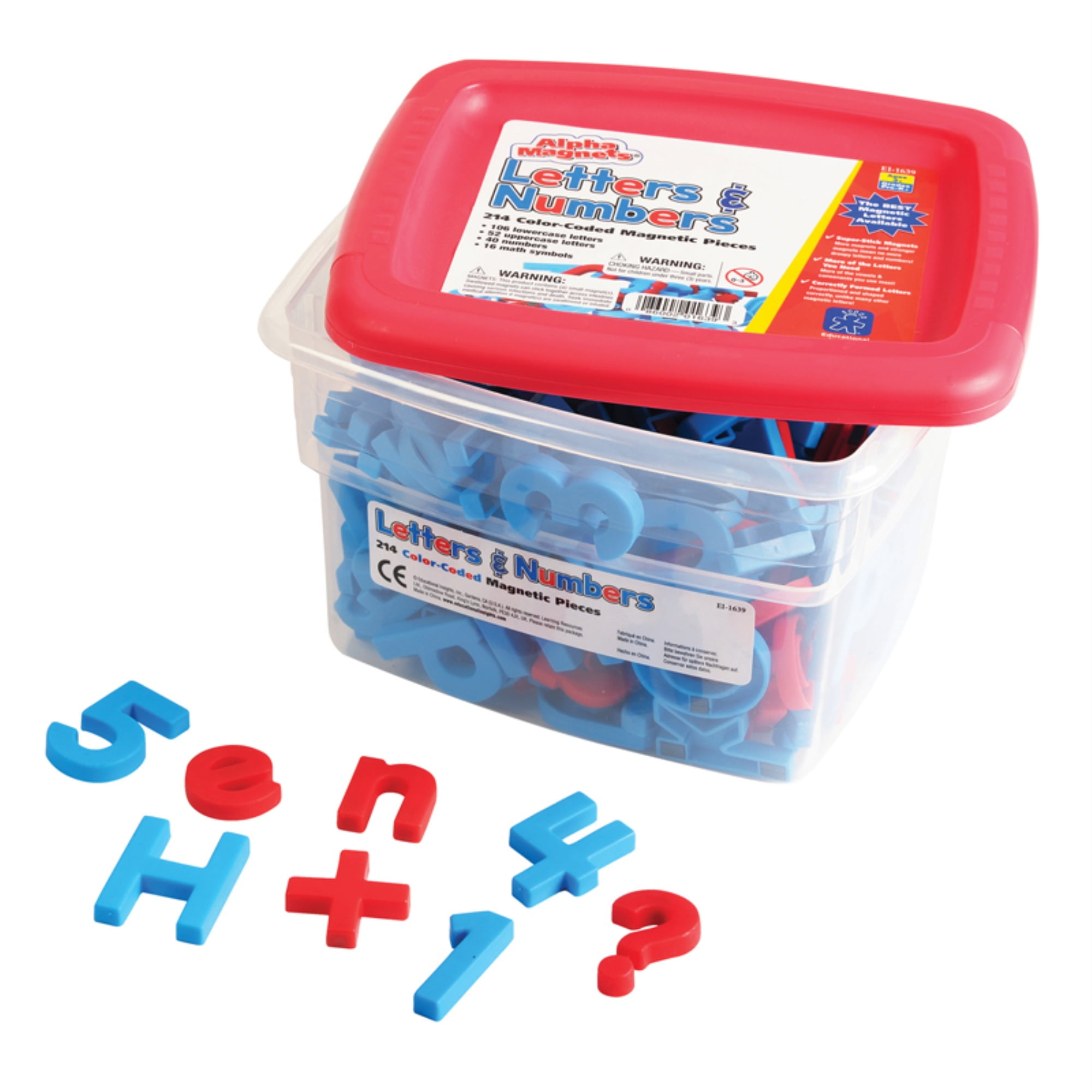 Educational Insights Color-Coded Alphamagnets and Mathmagnets, 214 ...