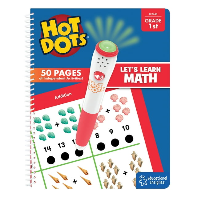 Educational Insights Hot Dots Let's Learn 1st Grade Math, Math Activity ...