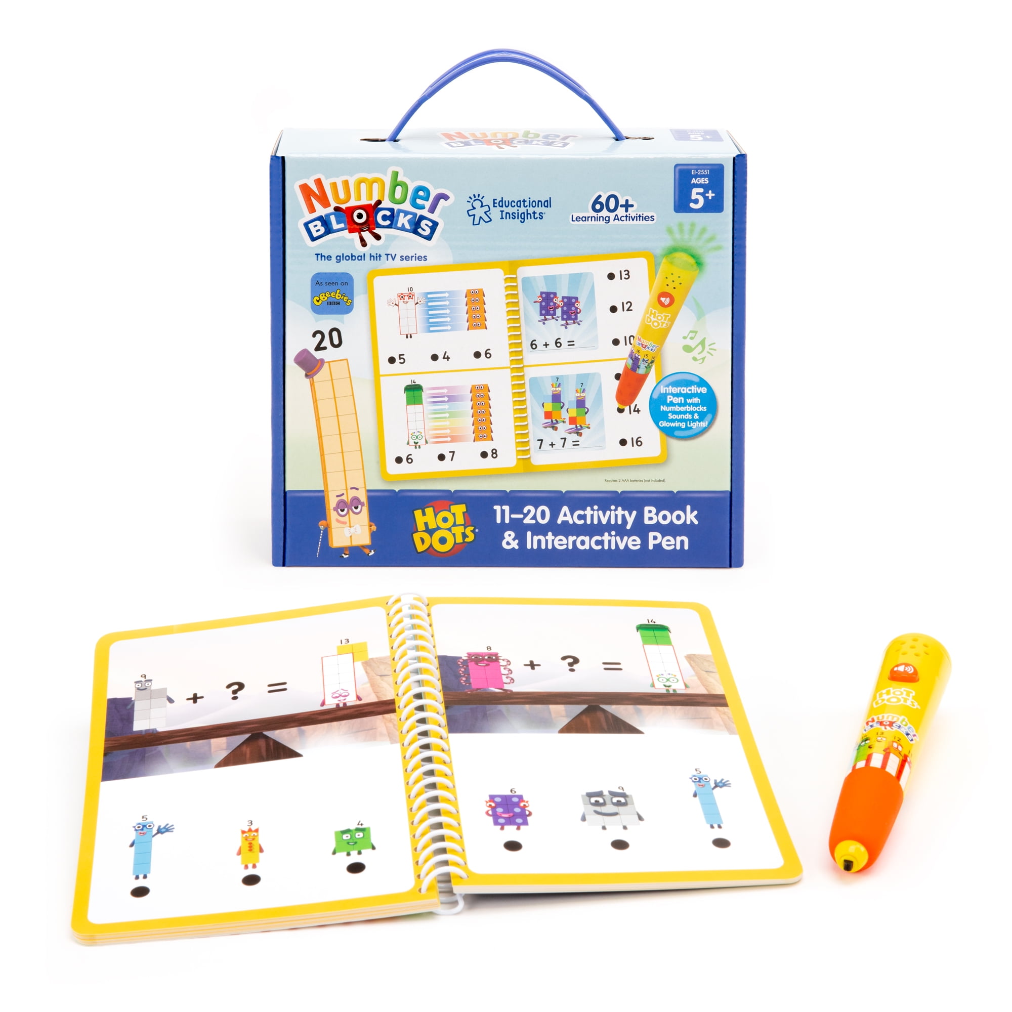 Educational Insights Hot Dots Numberblocks Workbook & Pen Numbers 11-20 ...