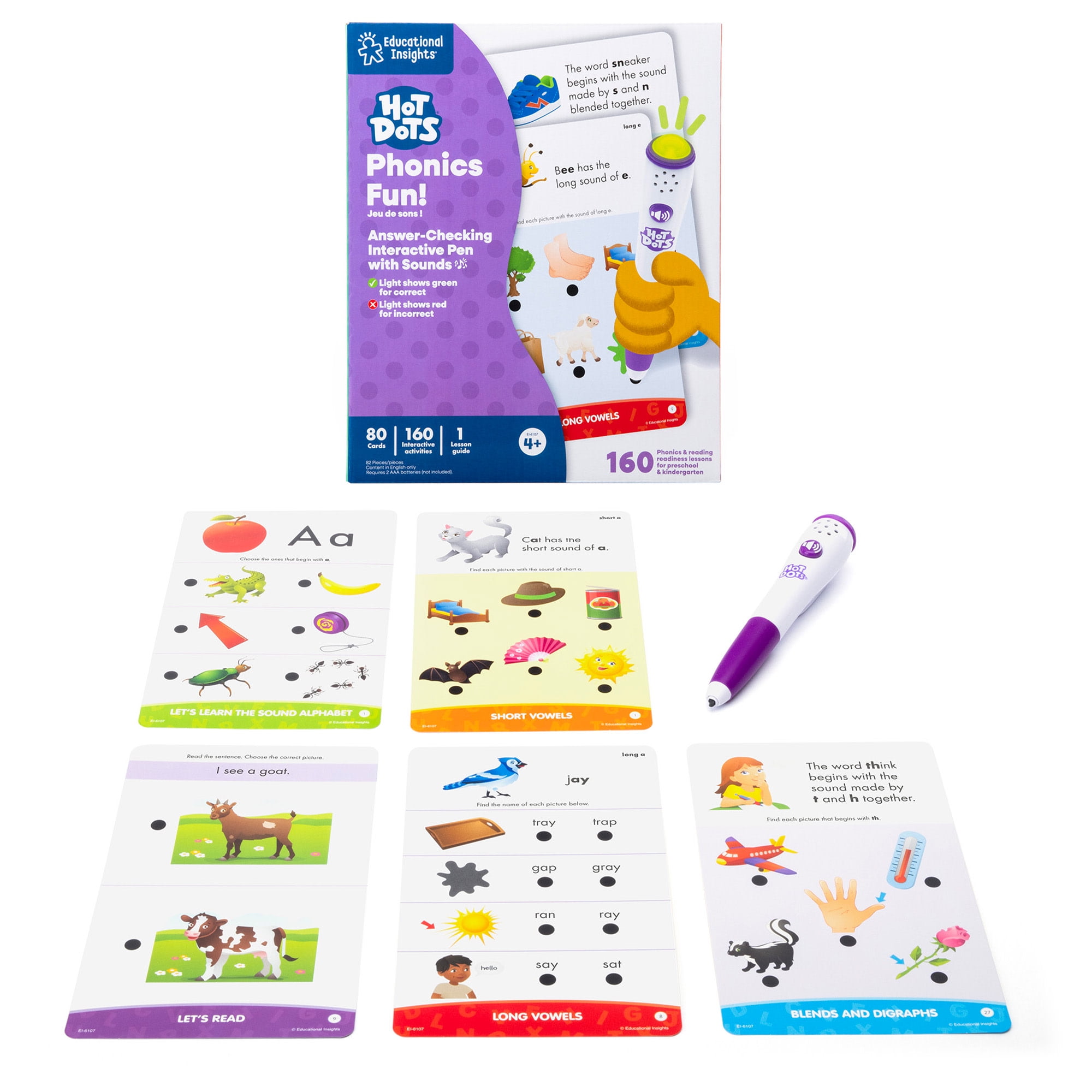 Educational Insights PreK Kids Alphabet Skills Reading Toy, Hot Dots ...