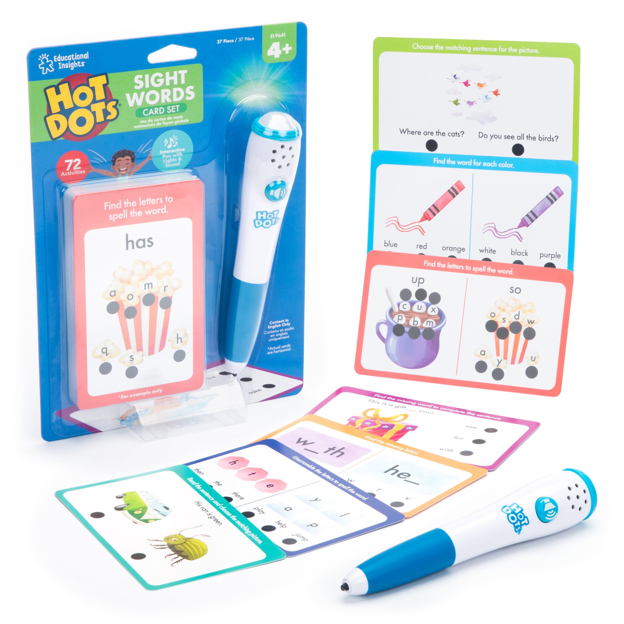 Educational Insights Hot Dots Sight Word Card Set - Toddler and ...