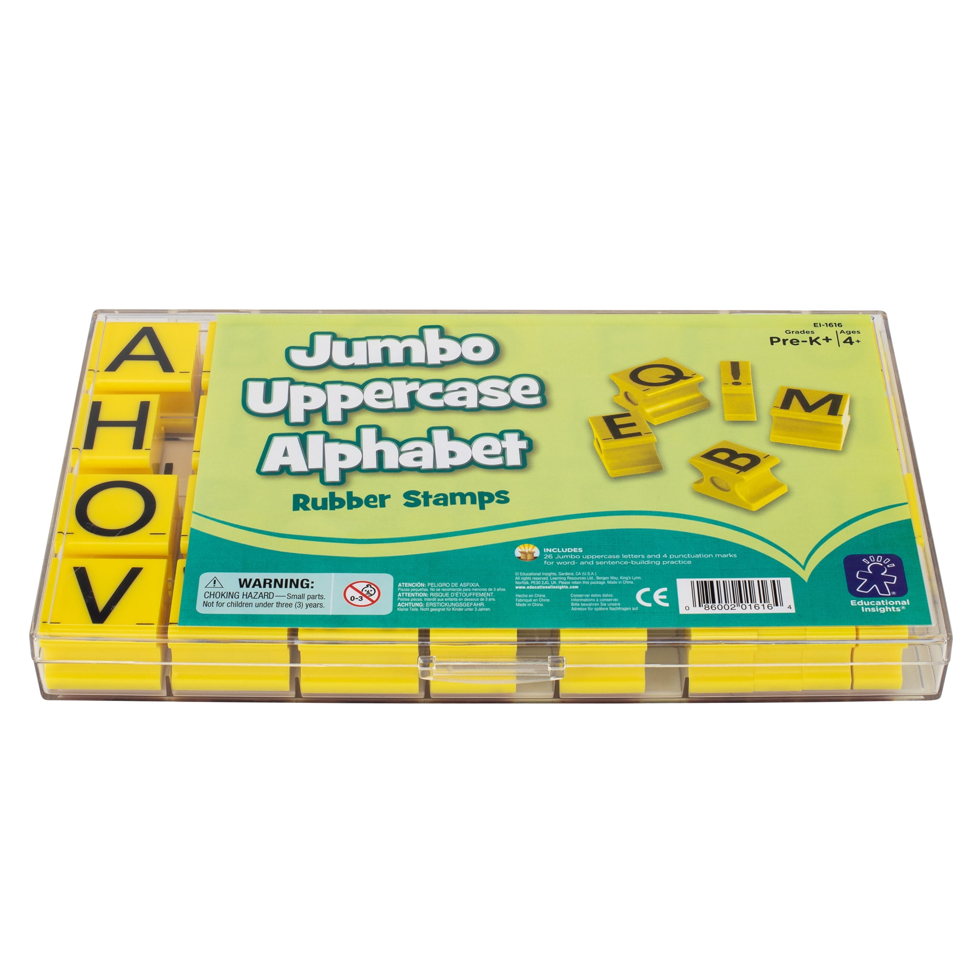 Educational Insights Jumbo Alphabet Rubber Stamps-Uppercase 1", Set of ...