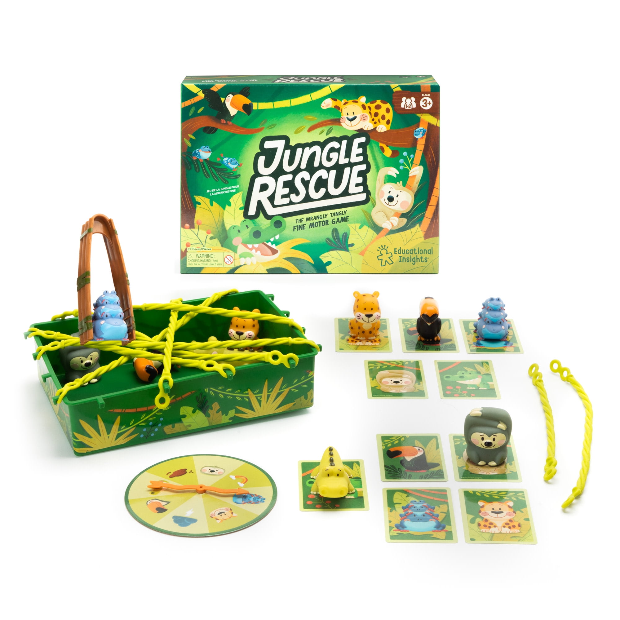 Educational Insights Jungle Rescue Board Game, Animal Games, Fine Motor ...