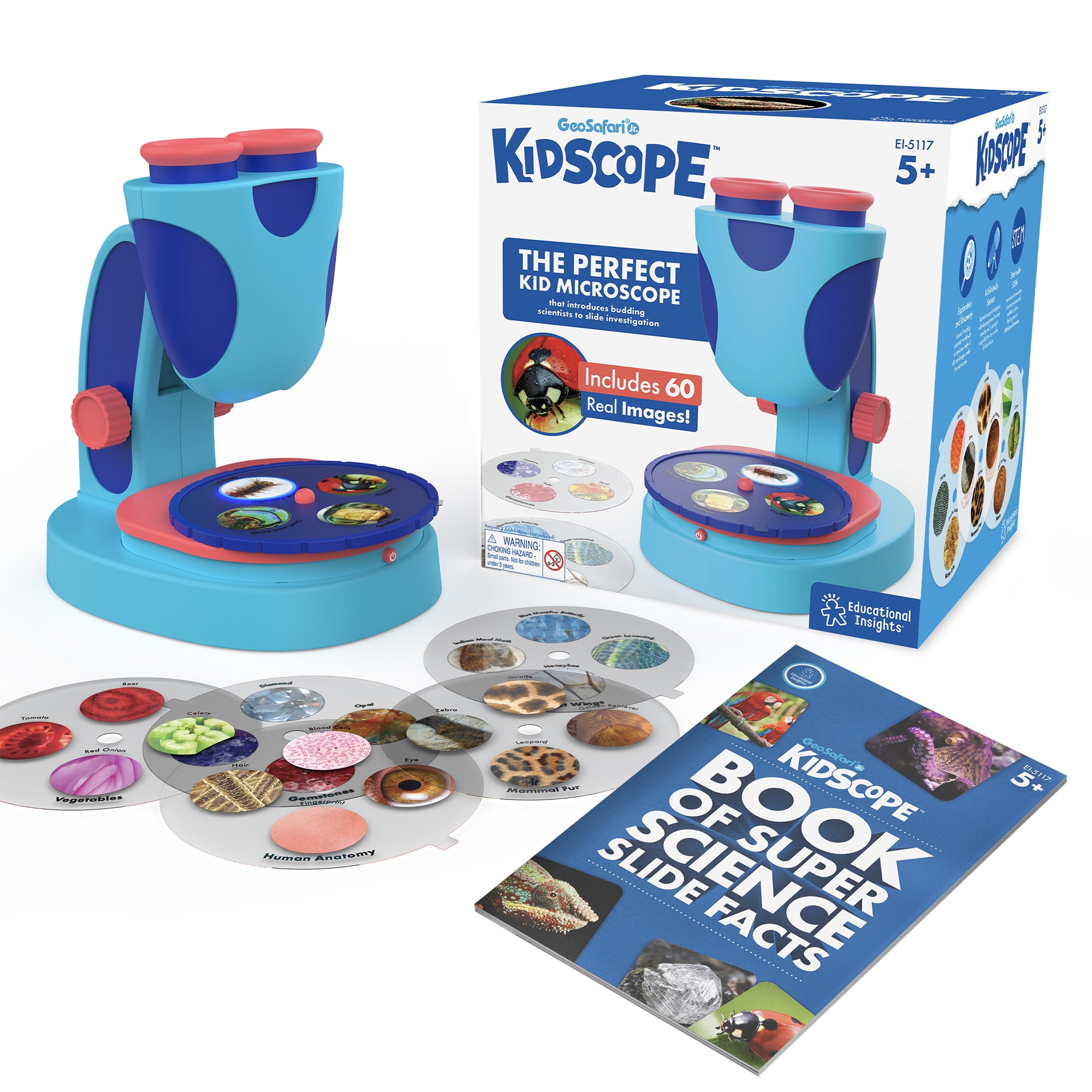 Educational Insights Kidscope Microscope STEM Toy, Science Kit for Kids ...