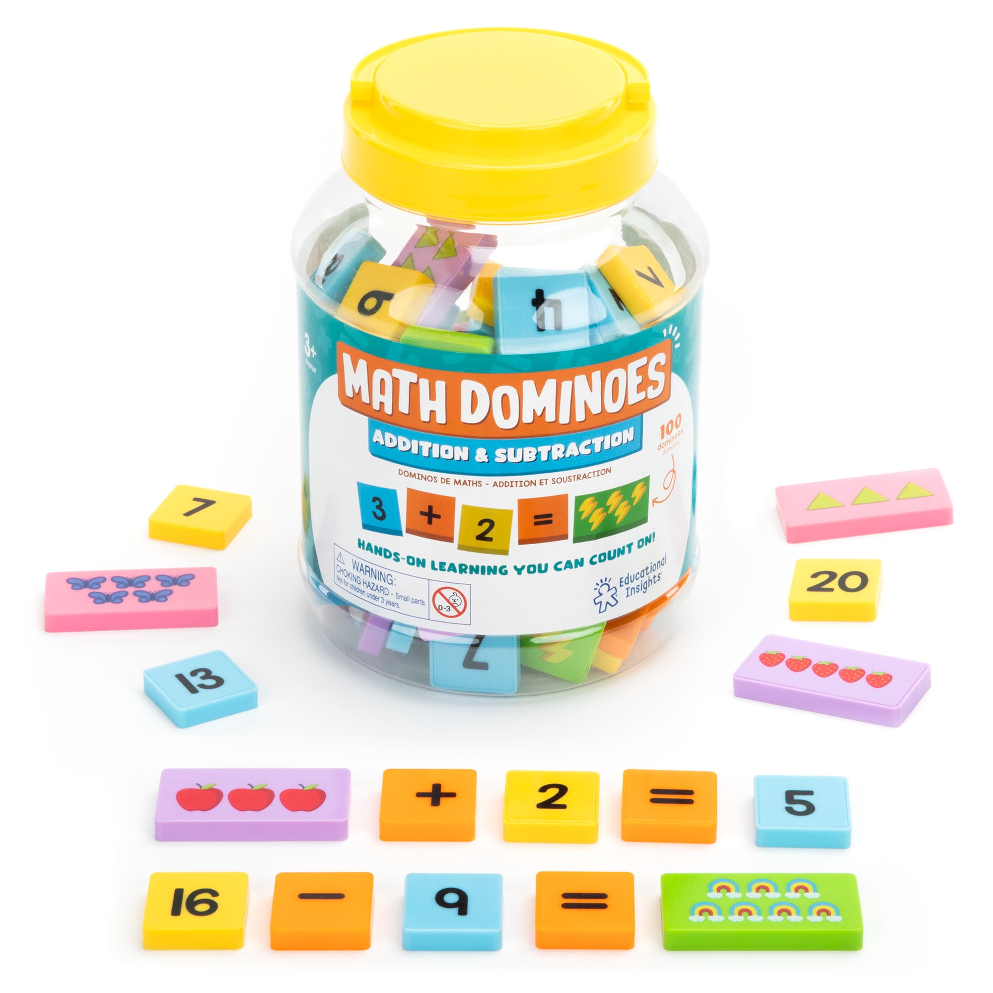 Educational Insights Math Dominoes Addition & Subtraction, Preschool ...