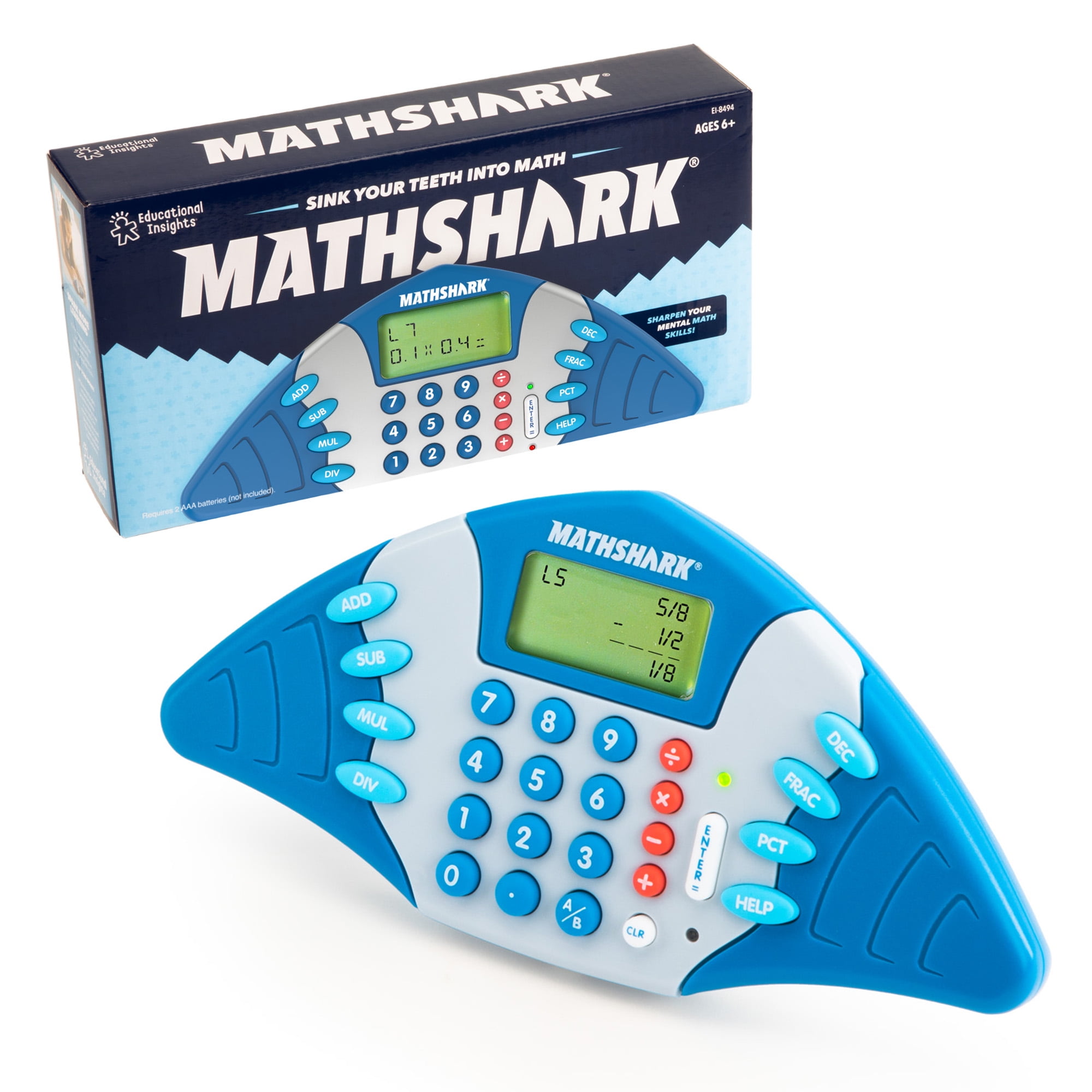 Educational Insights MathShark Electronic Math Game, Electronic ...