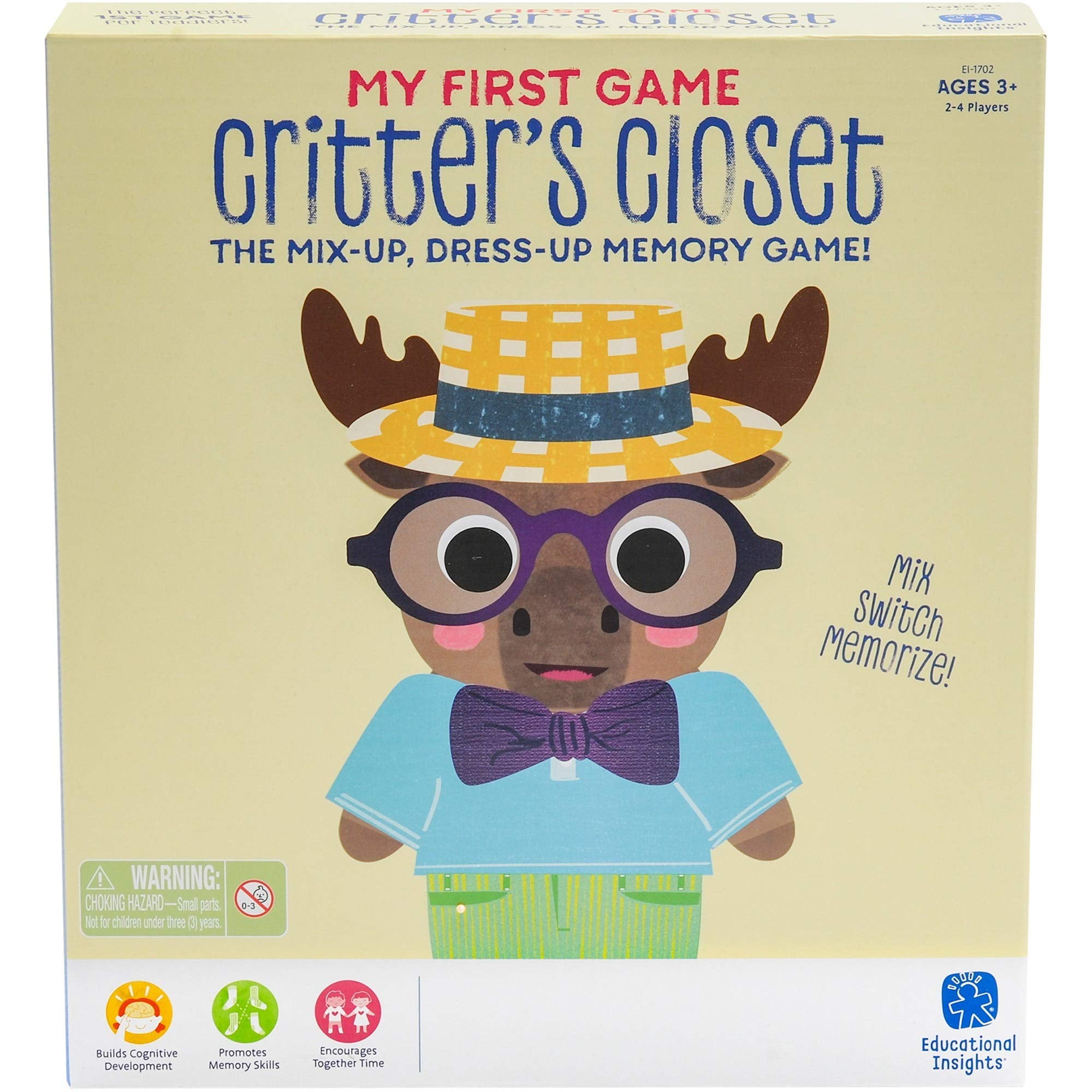 Educational Insights My First Game: Critter’s Closet, First Memory Game ...