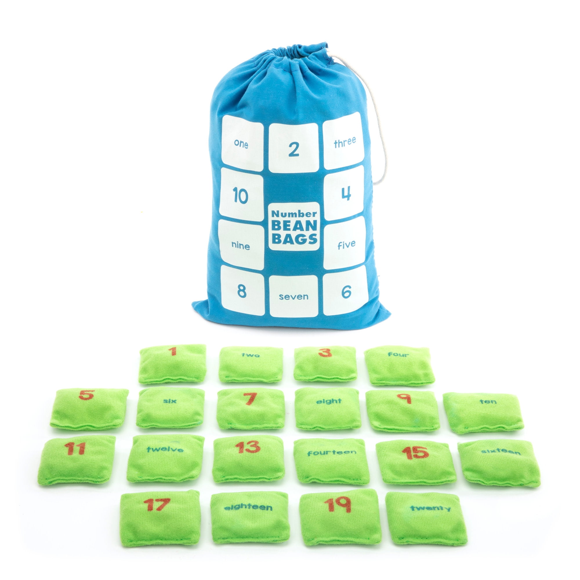 Educational Insights Number Bean Bags, Set of 20 with Storage Bag ...