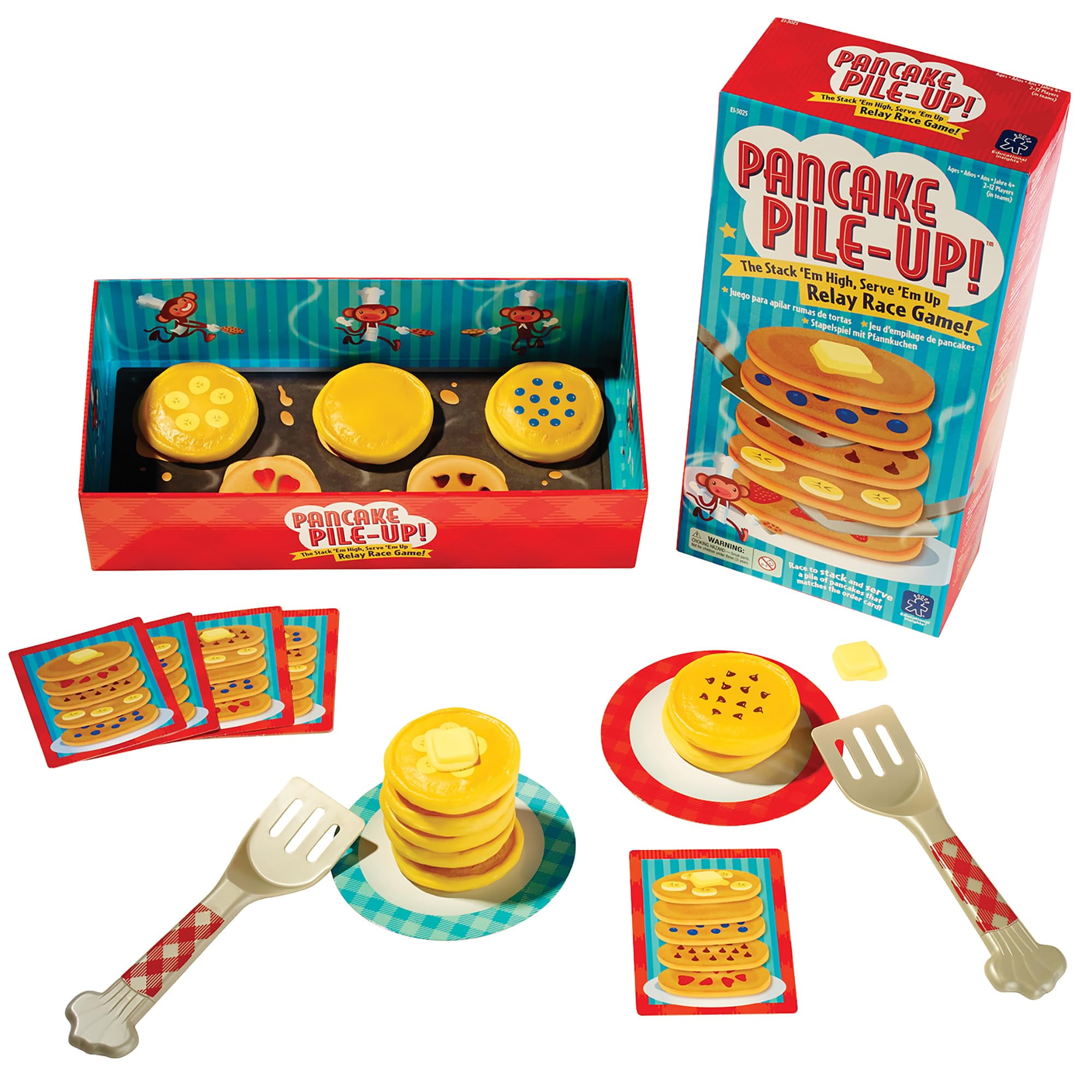Educational Insights Pancake Pile-Up, AIF9 Sequence Relay Board Game ...