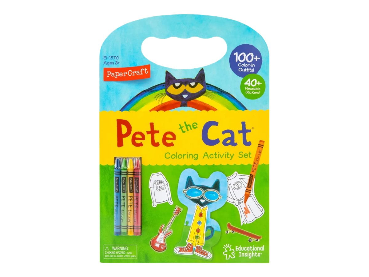 Educational Insights Pete the Cat Papercraft Paper Doll Coloring Set ...