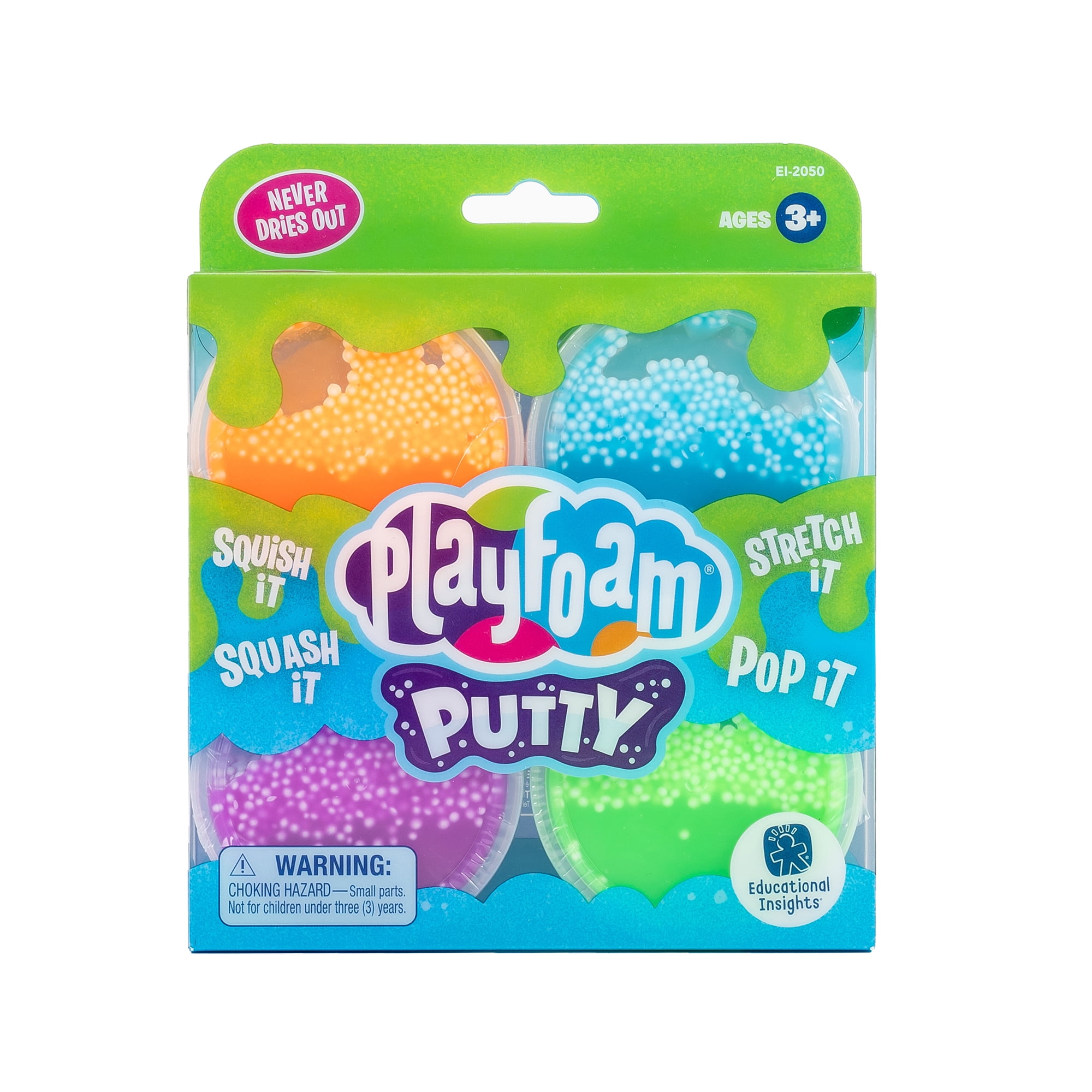Educational Insights Playfoam Putty 4-Pack, Fidget, Sensory Toy, Boys ...
