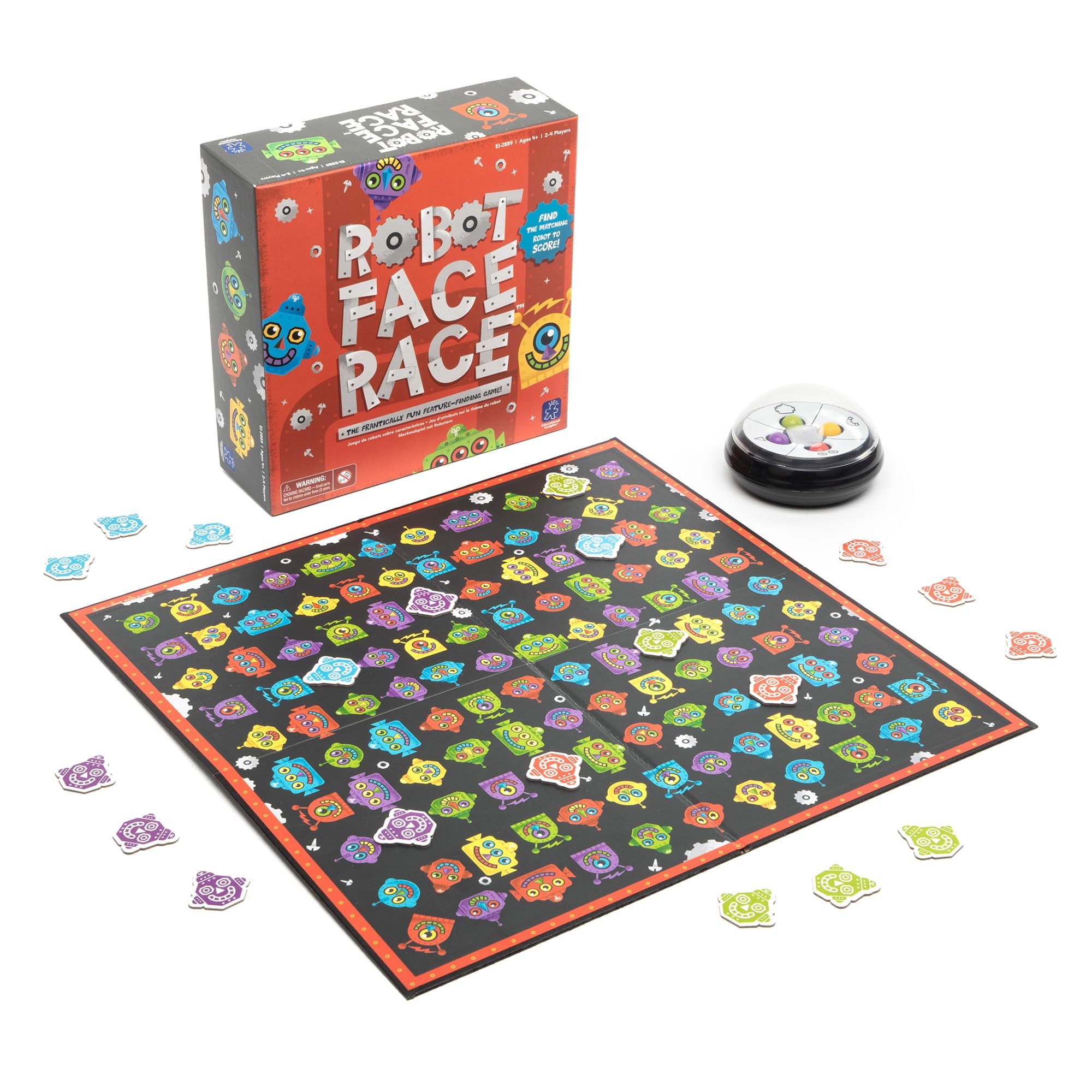 Educational Insights Robot Face MMF7 Race, Fast Paced Color Recognition ...