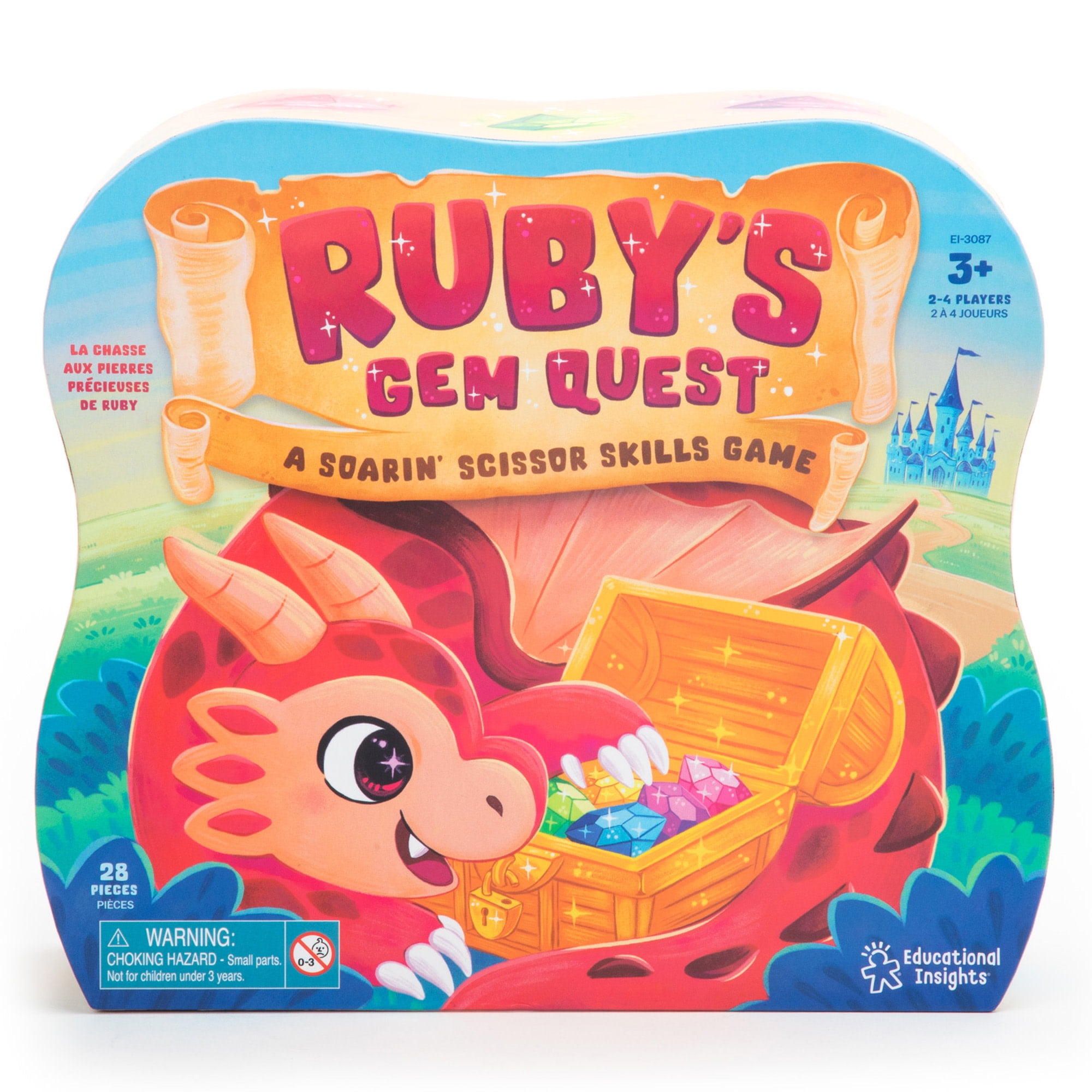 Educational Insights Ruby's Gem Quest, Scissor Skills Game, Preschool Board Game, Ages 3 ...