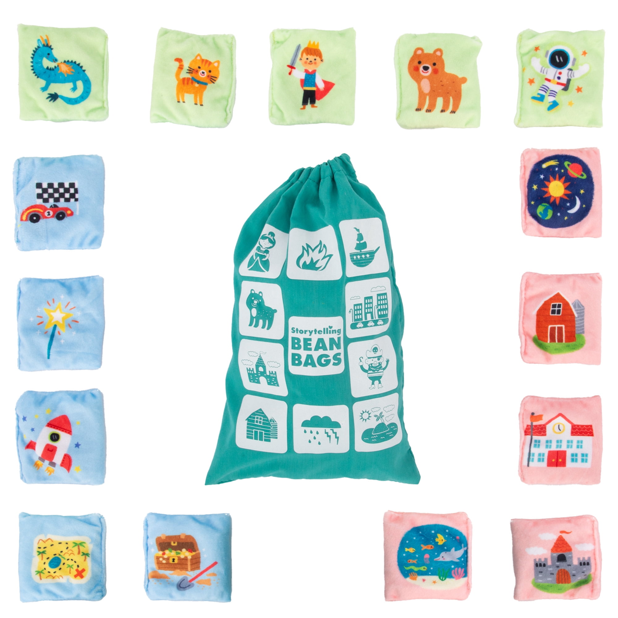 Educational Insights Storytelling Bean Bags, 16-Piece Tactile Bean Bag ...