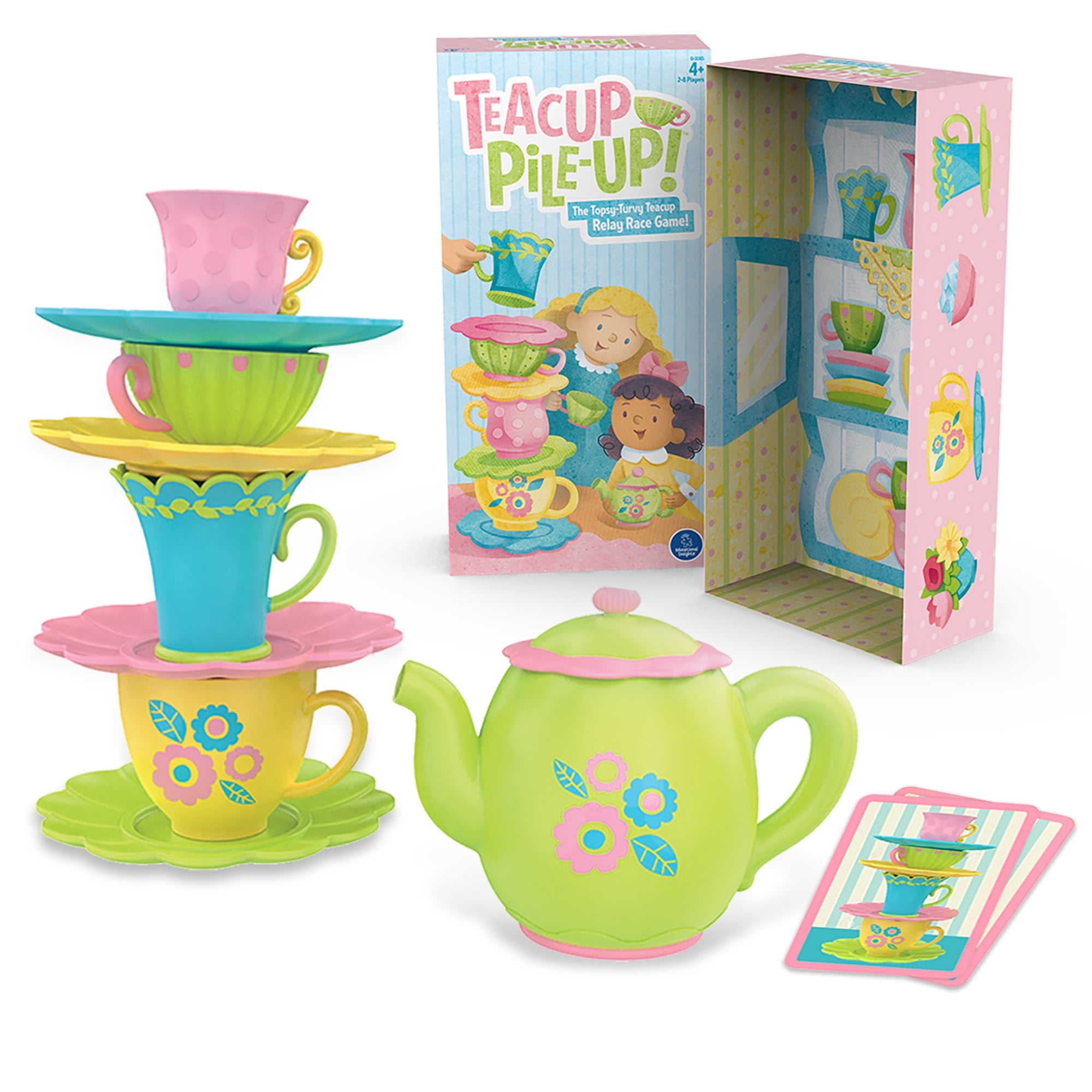 Educational Insights Teacup Pile-Up! Relay Game - Preschool Board Game ...