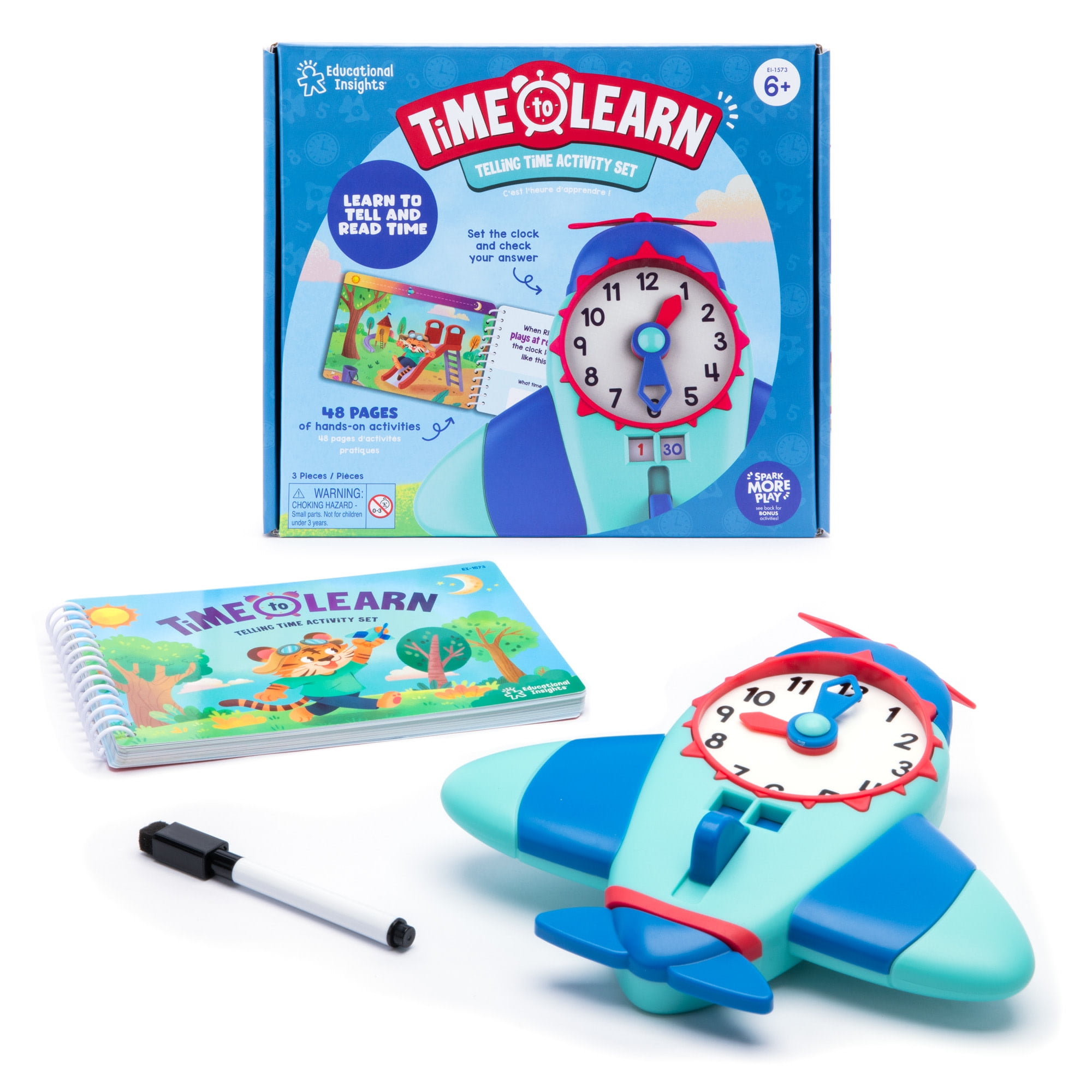 Educational Insights Time to Learn Telling Time Activity Set ...