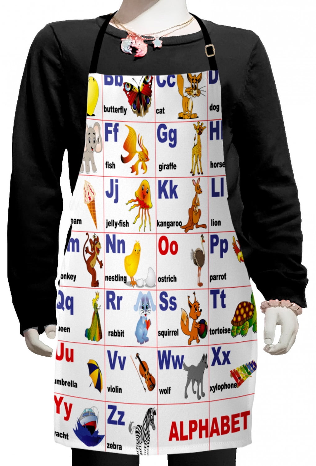 Educational Kids Apron, Animals Placed on Letter the Alphabet Teacher's ...