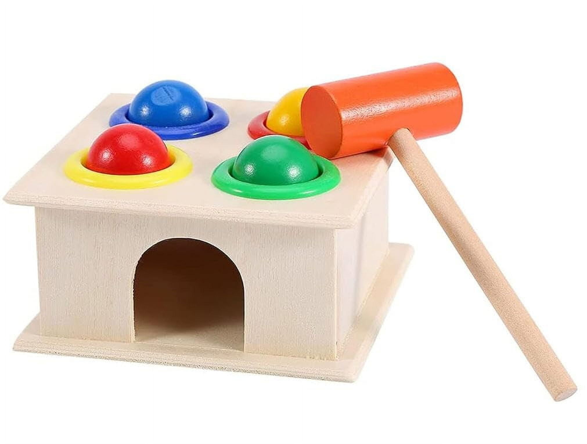 Educational Kit Toy for Kids Wooden Hammer Ball Knock Pounding Bench ...