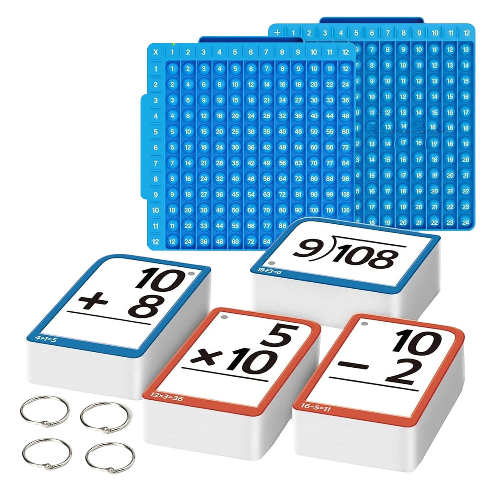 Educational Math Board with Flashcards, Silicone Multiplication Table ...