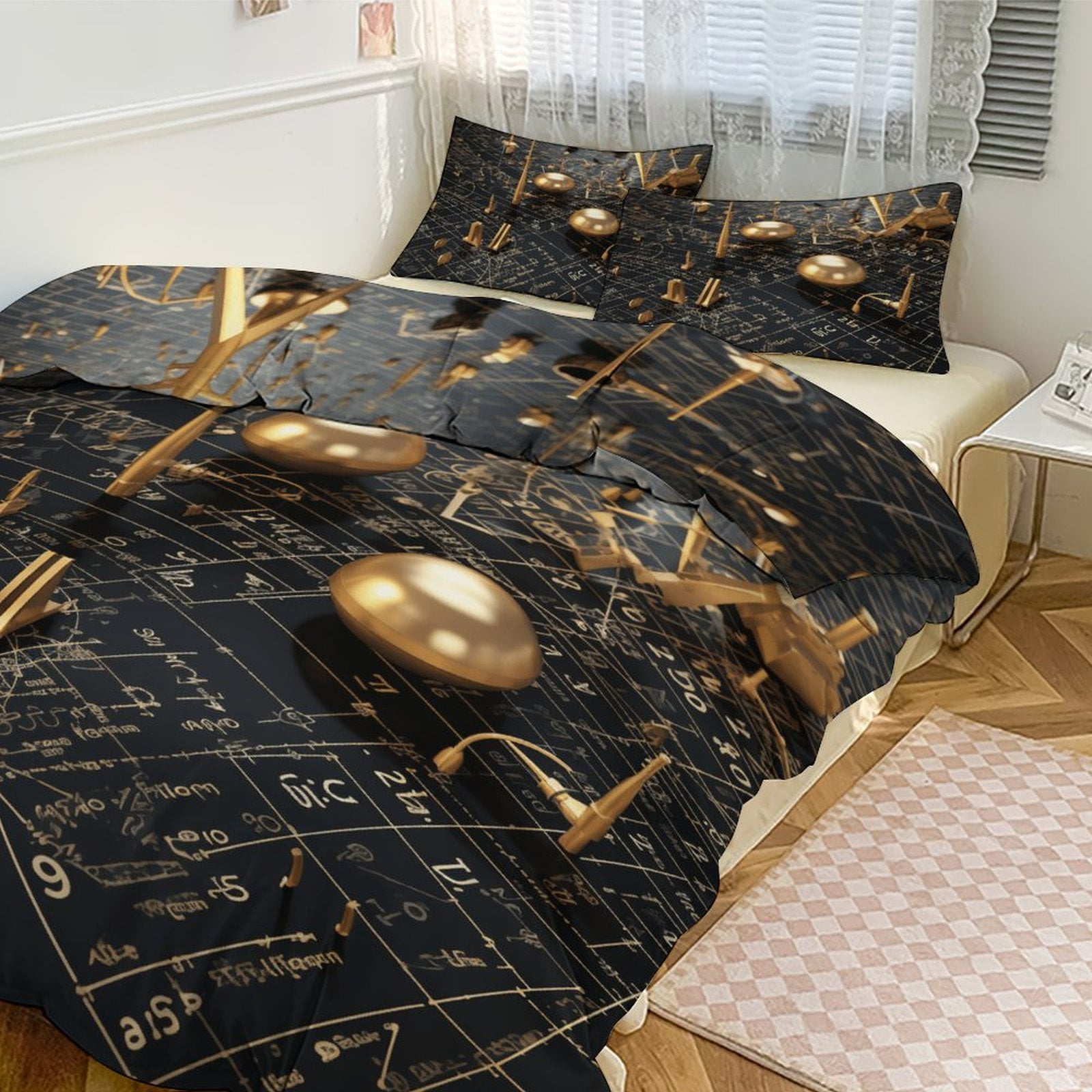 Educational Math Formula Bedding Set with Zipper Closure for Girls ...