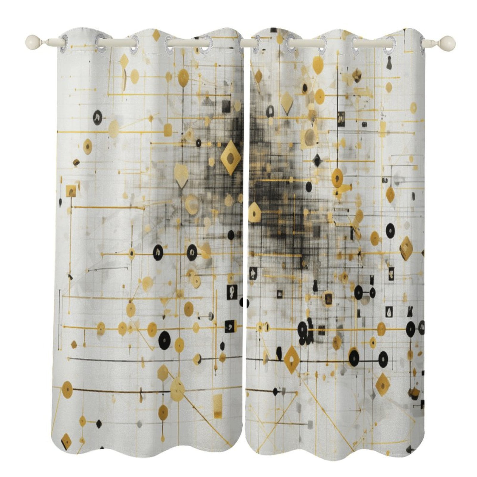 Educational Math Formula Modern Window for Living Room Curtains for ...