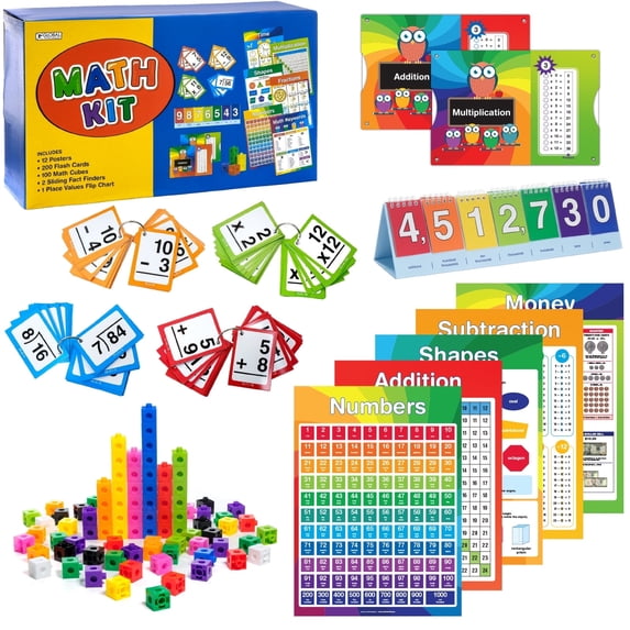 Educational Math Kit - 315 Piece Set Includes Educational posters ...