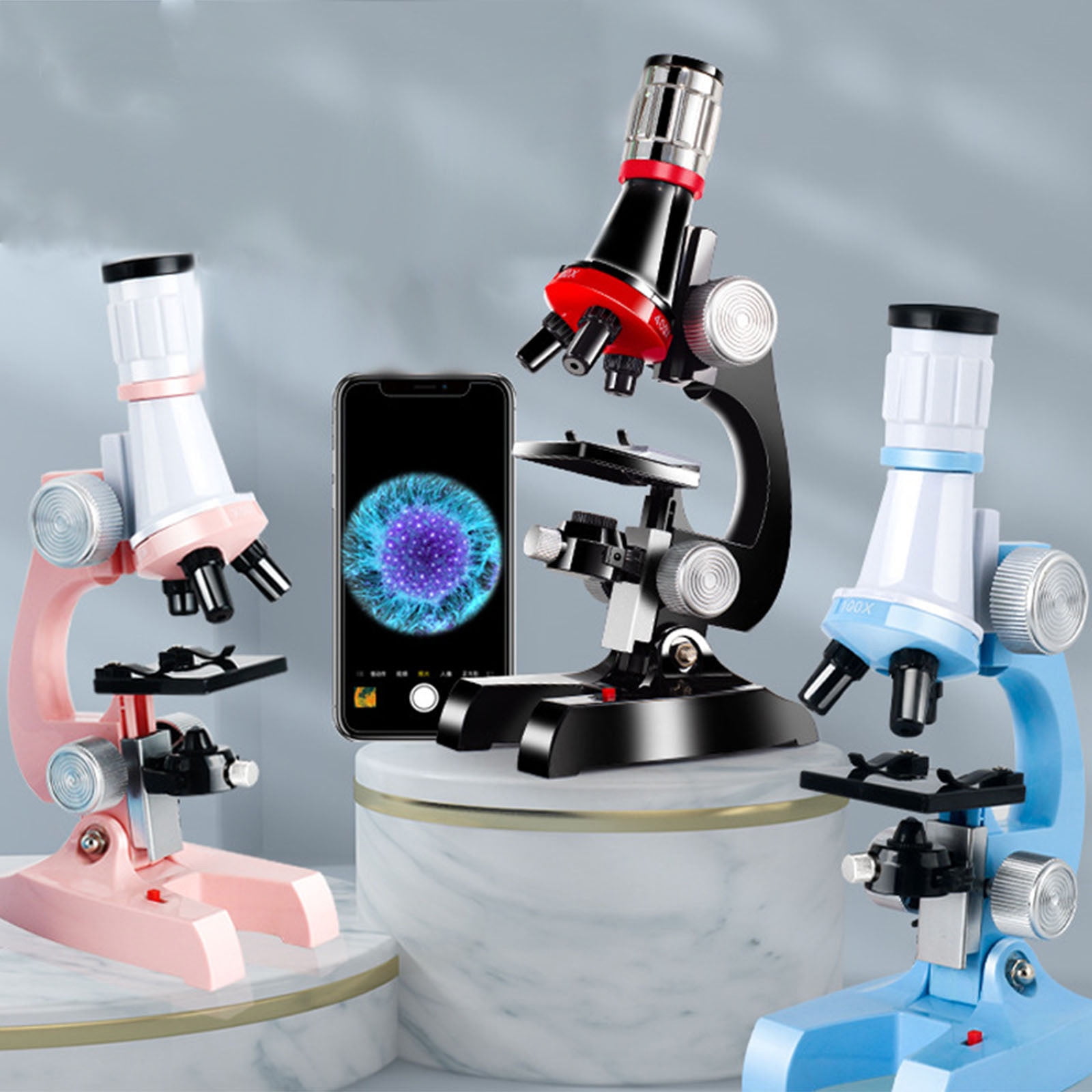 Educational Microscope Kit for Kids - Beginner Compound Microscope with ...