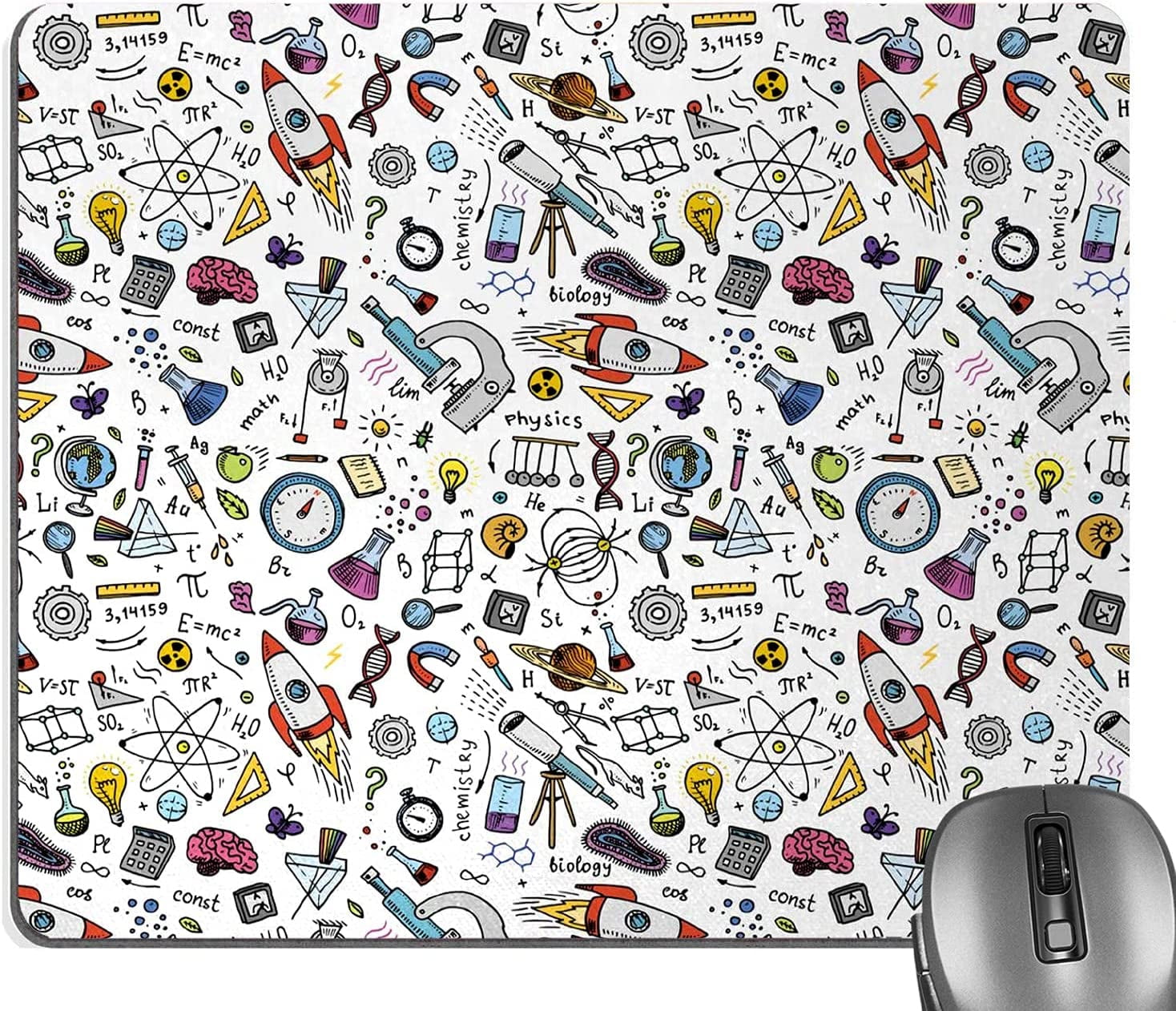Educational Mouse Pad, Science School Pattern Formulas Laboratory ...