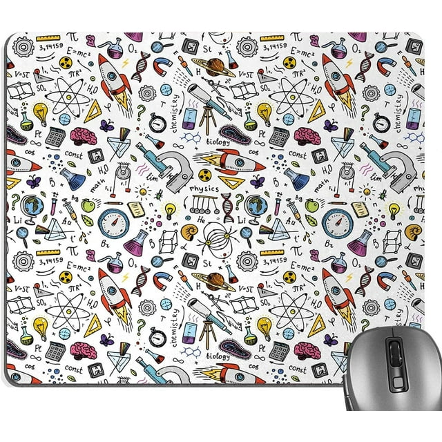 Educational Mouse Pad, Science School Pattern Formulas Laboratory ...