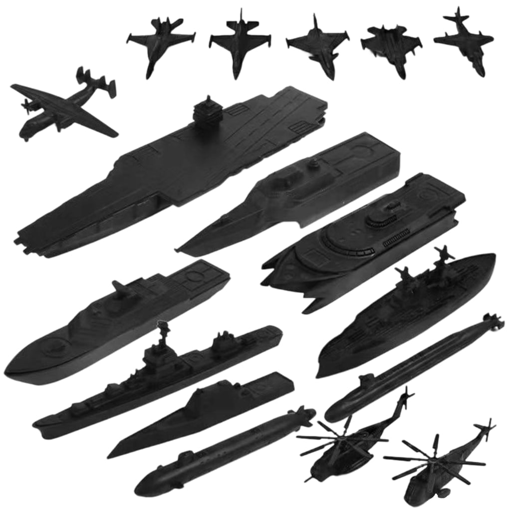 Educational Naval Ship Model Figure Set 17PCS Vessels Aircraft For ...
