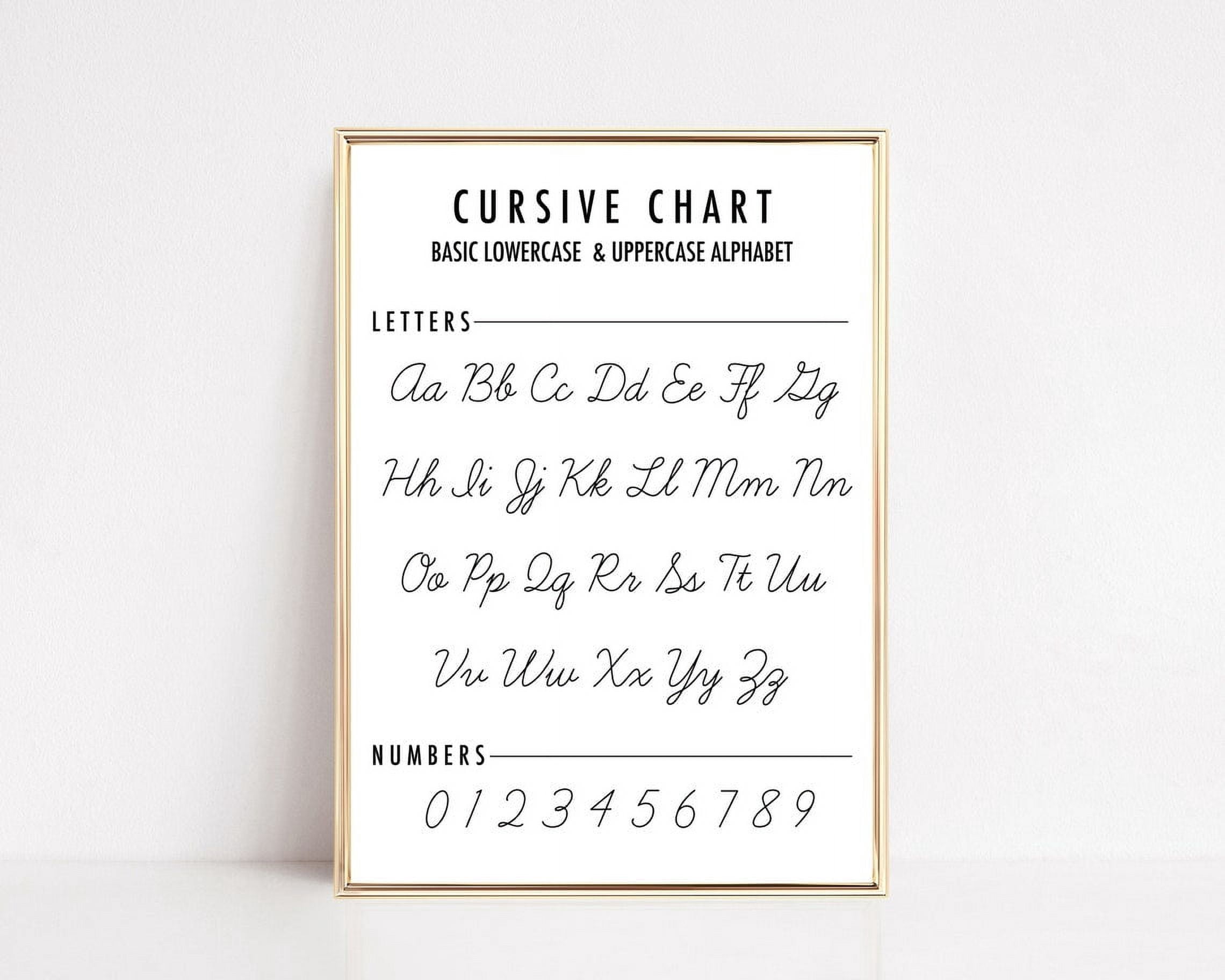 Educational Poster Cursive Poster Neutral Classroom Decor Cursive ...