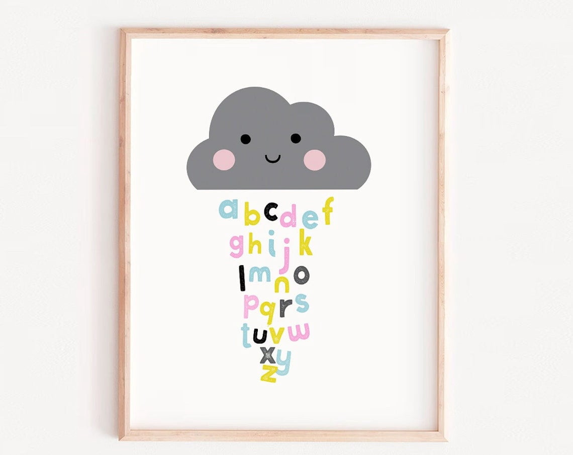 Educational Posters, Alphabet Kids Print, Educational Print, Nursery ...