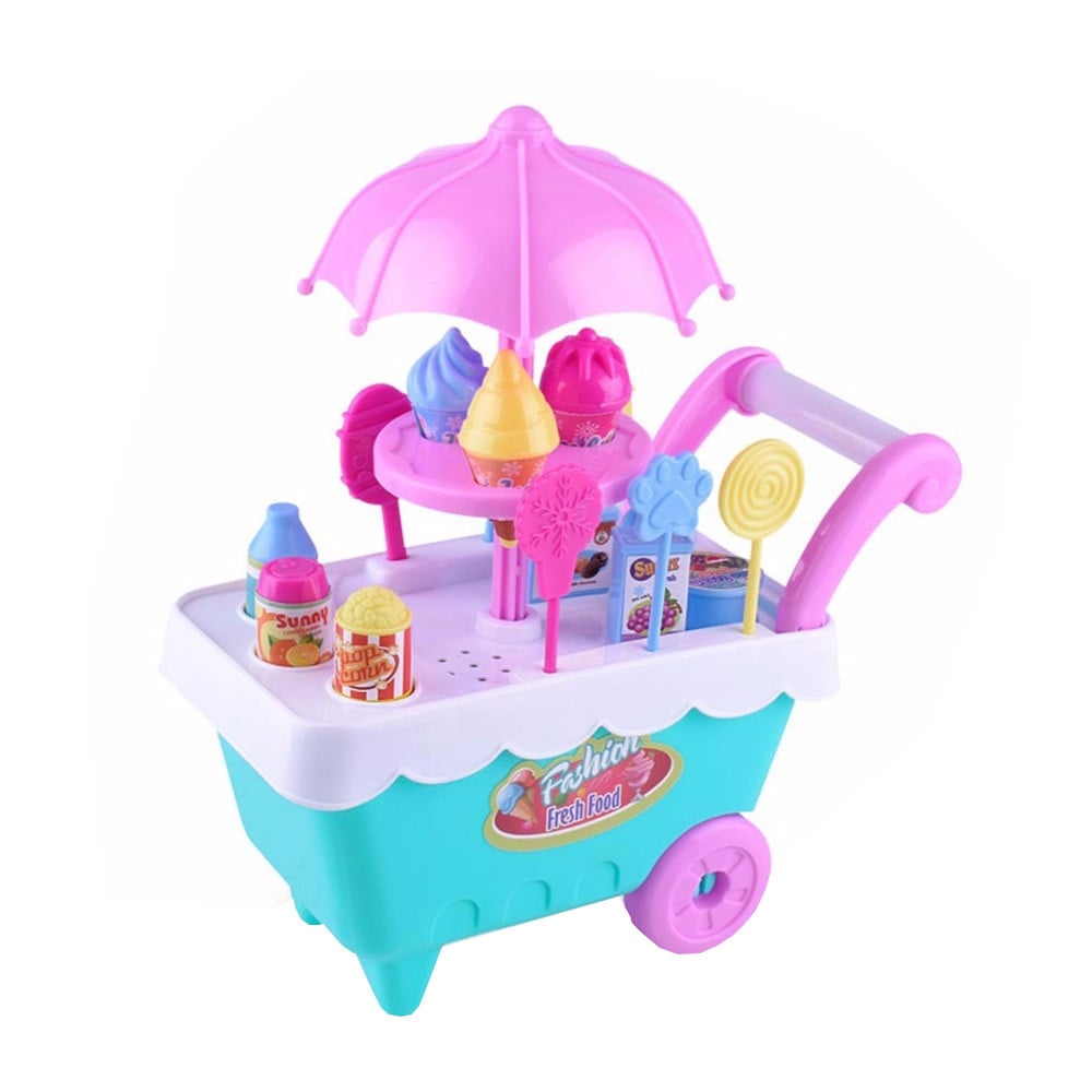 Educational Pretend Play Food Cart Toy Set for Kids Learning and ...