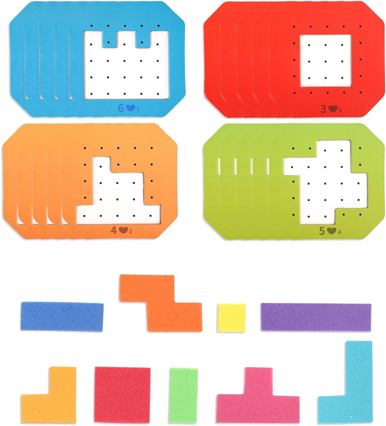 Educational Puzzles for Kids, Color Block Jigsaw Puzzle 3D Brain Test ...