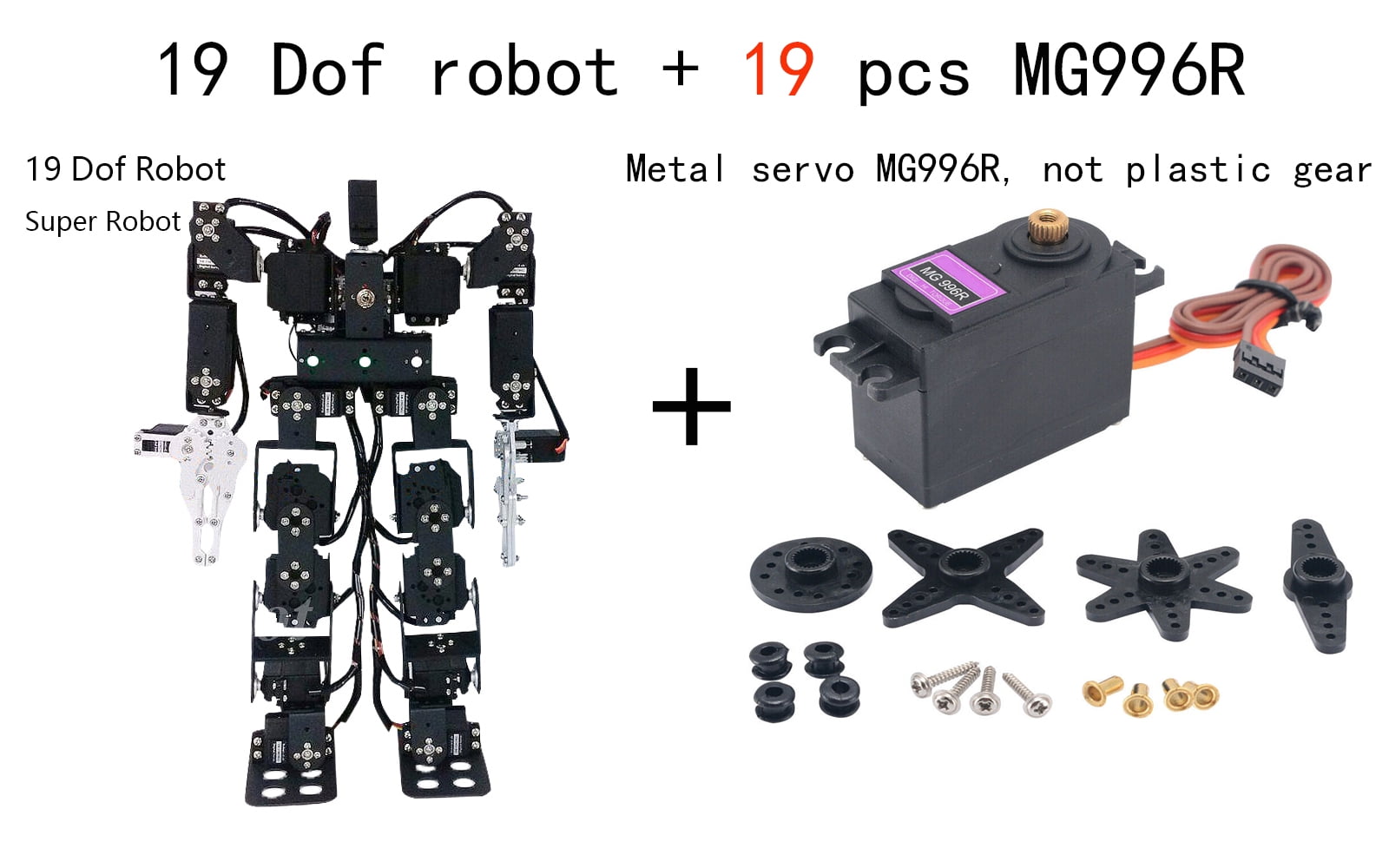 Educational Robot Kit for Arduino UNO Control 17 DOF Biped Robot Humanoid Robotic Walking With ...