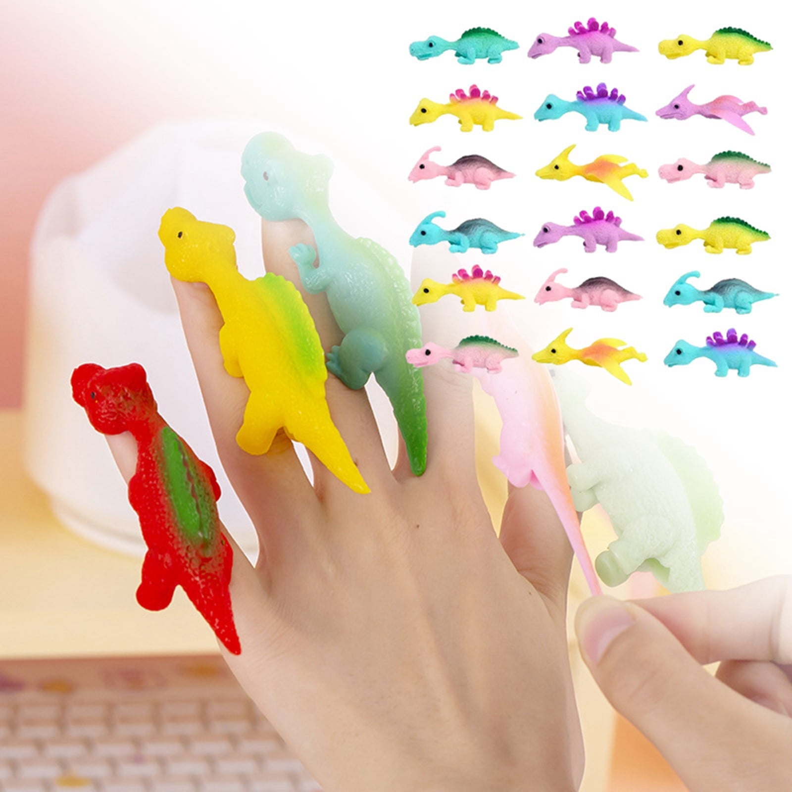 Educational Rubber Chicken Dinosaur Catapult Toys for Kids - Finger ...