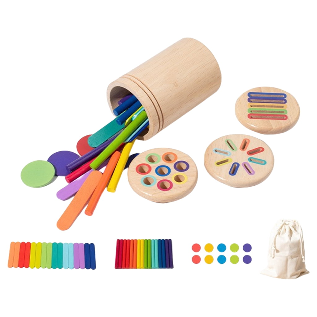 Educational Sensory Color Sorting Toy Toddler Fine Motor Skill Activity ...