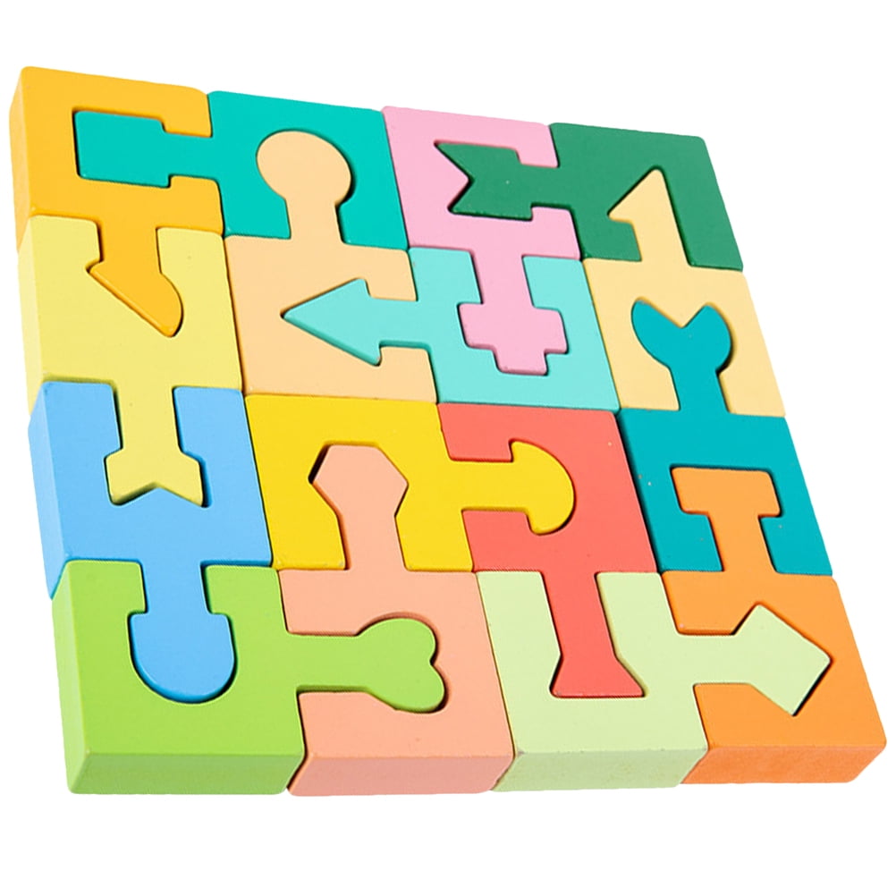 Educational Shape Puzzle,1 set of Shape Matching Building Blocks Puzzle ...