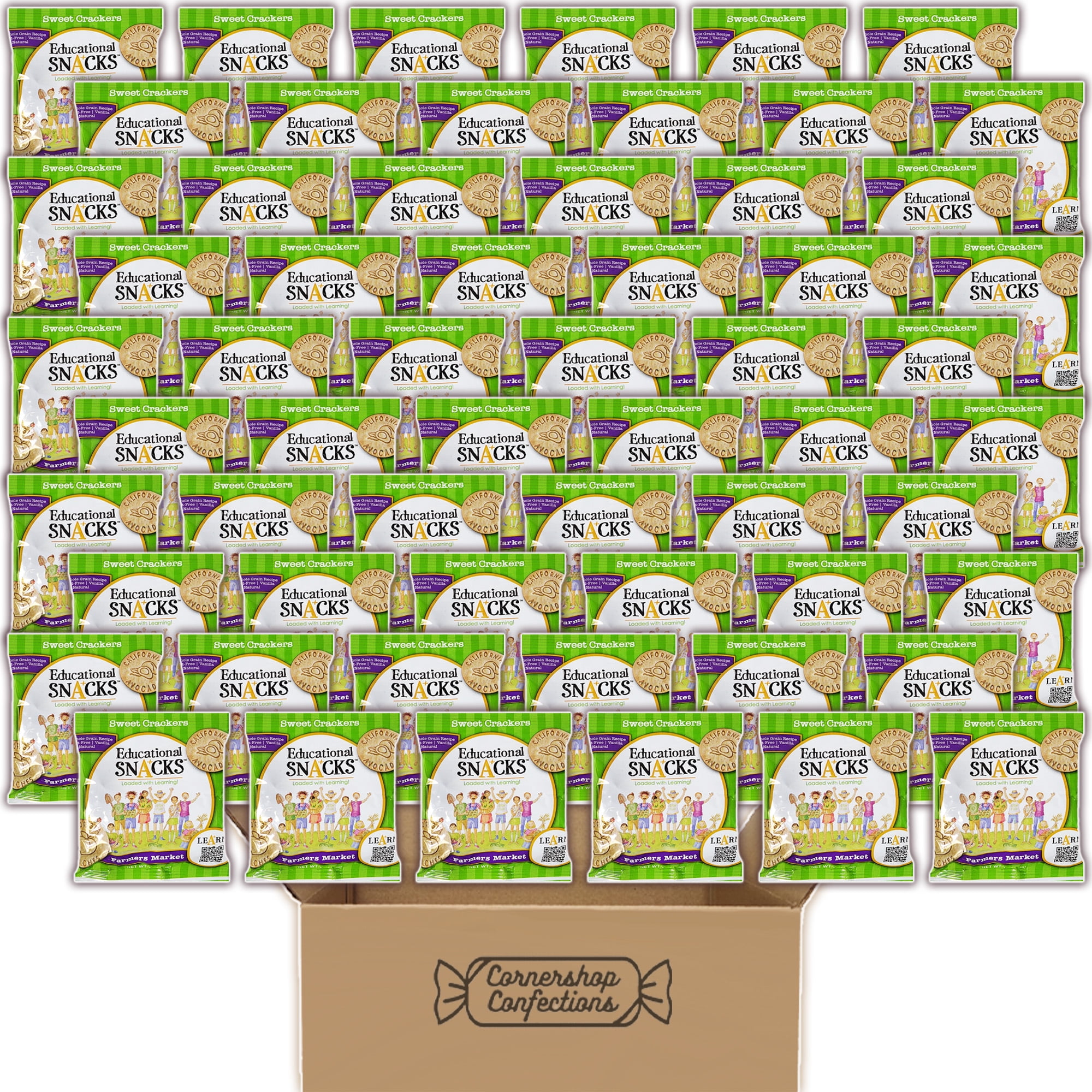 Educational Snacks Bulk Pack - Farmers Market - 60 Individually Sealed ...