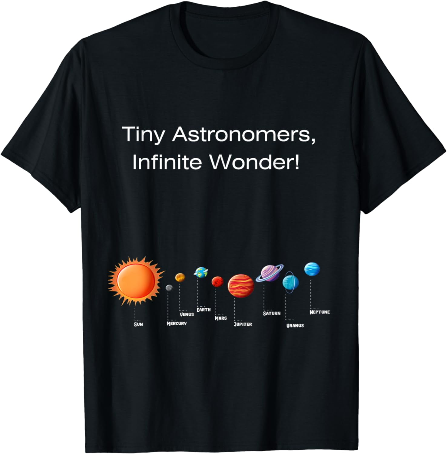 Educational Solar System Tee Designed For Kids To Learn T-Shirt ...