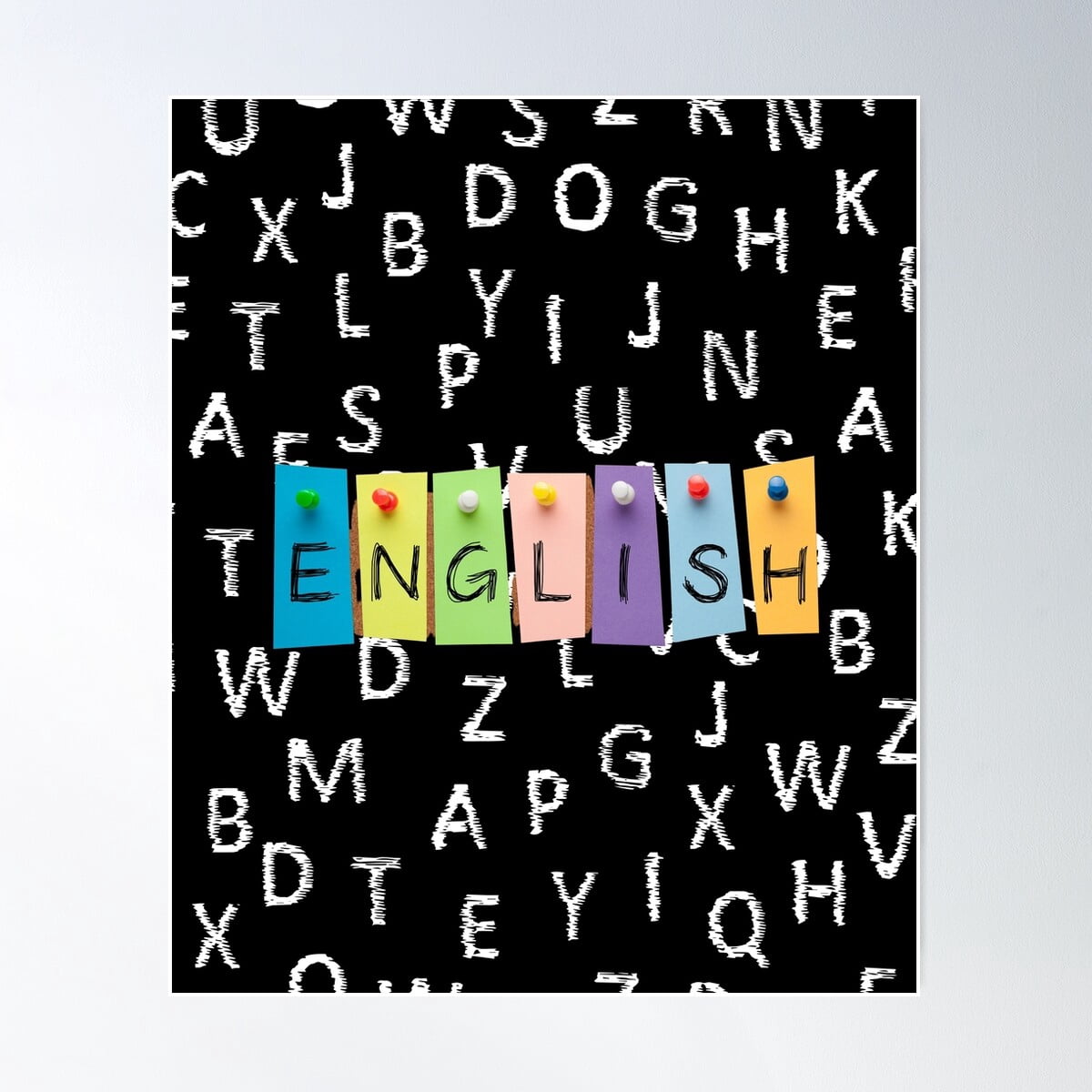 Educational Subject English Poster Wall Art, Modern Wall Decor For ...