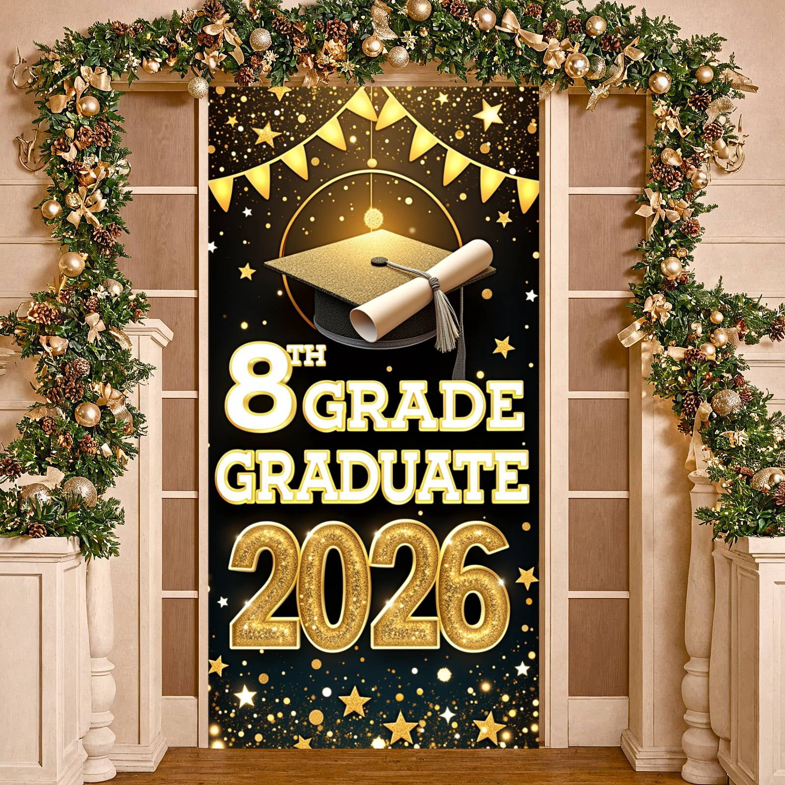 Educational Theme Next Stop High School Banner Graduation Elements ...
