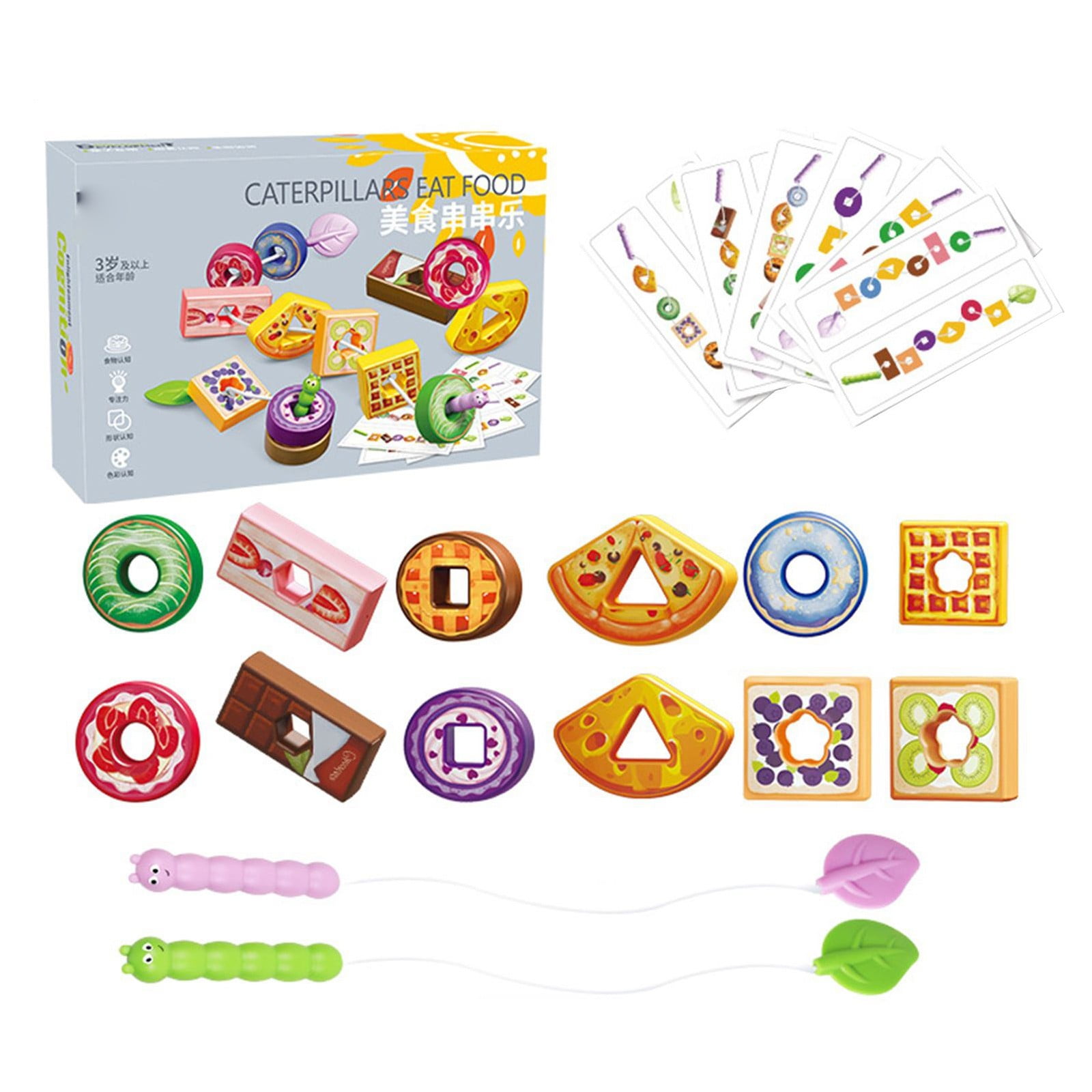 Educational Threading Toys Wooden Crafts Bead Stringing Farm Animals ...