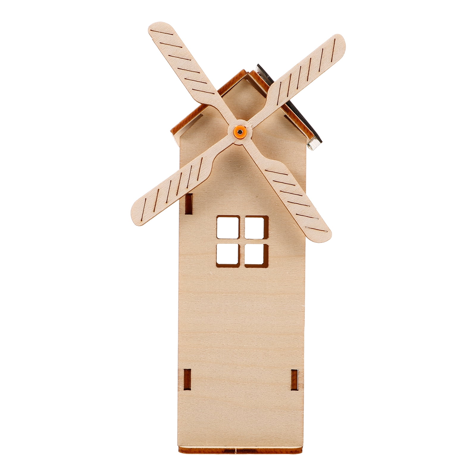 Educational Toy Wooden Solar Windmill Children Power Playthings ...