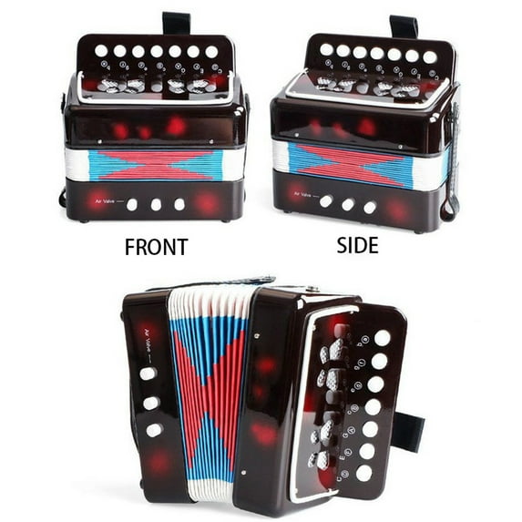 Educational Toys 7 Keys Accordion for Beginners Small Instrument for ...