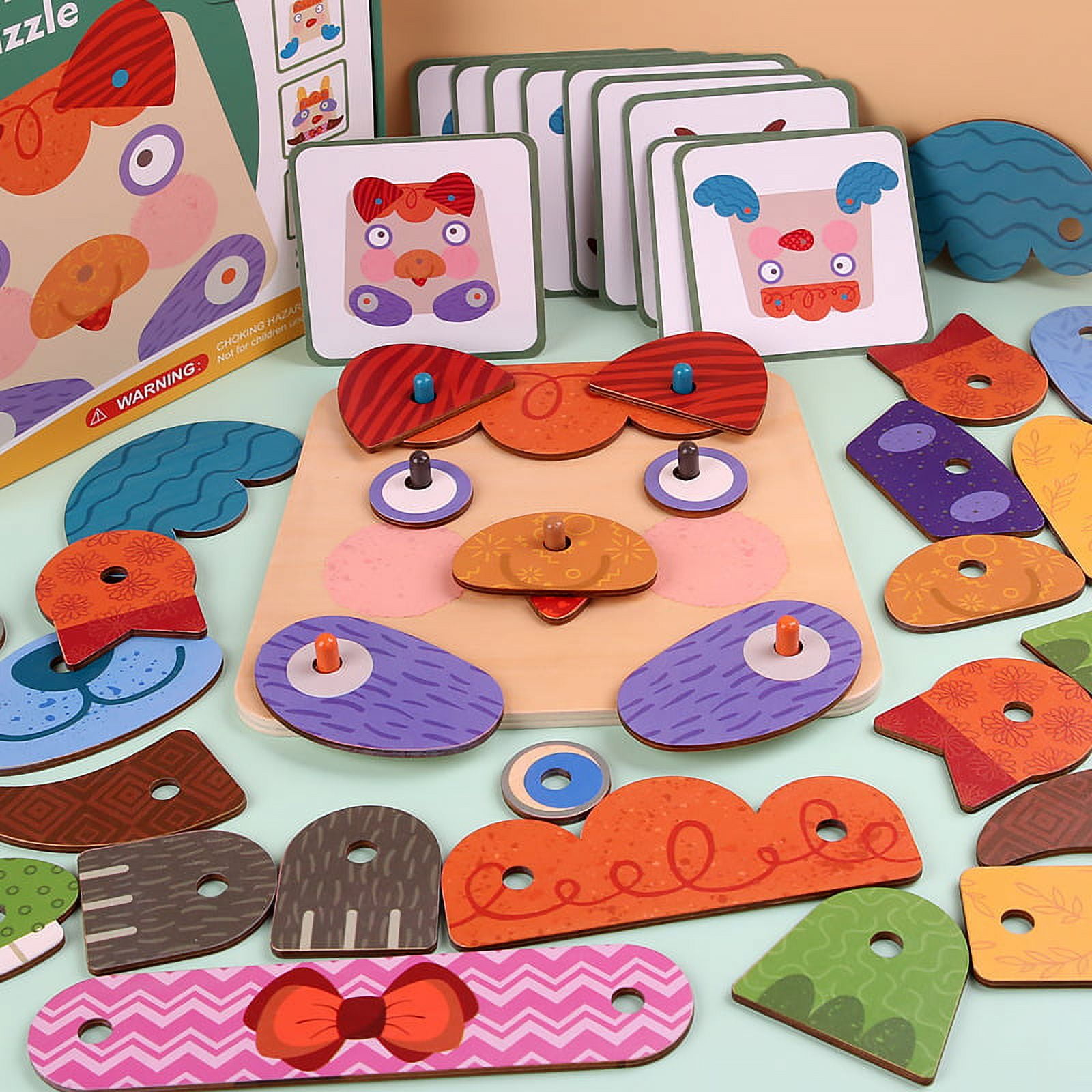 Educational Toys for Kids Toddler Number Puzzles Sorter Counting Shape ...