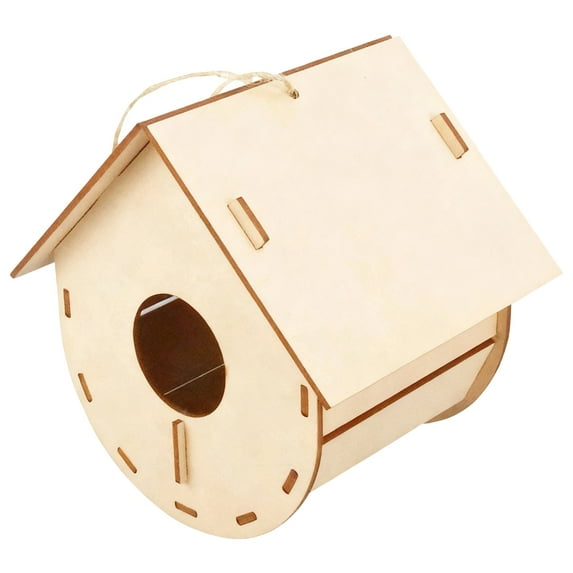 Educational Wooden Bird House Craft Set Easy Assembly Bird Shed ...